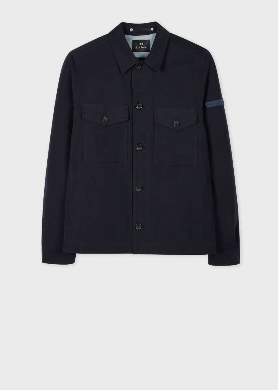 Men's Navy Cotton-Nylon Overshirt