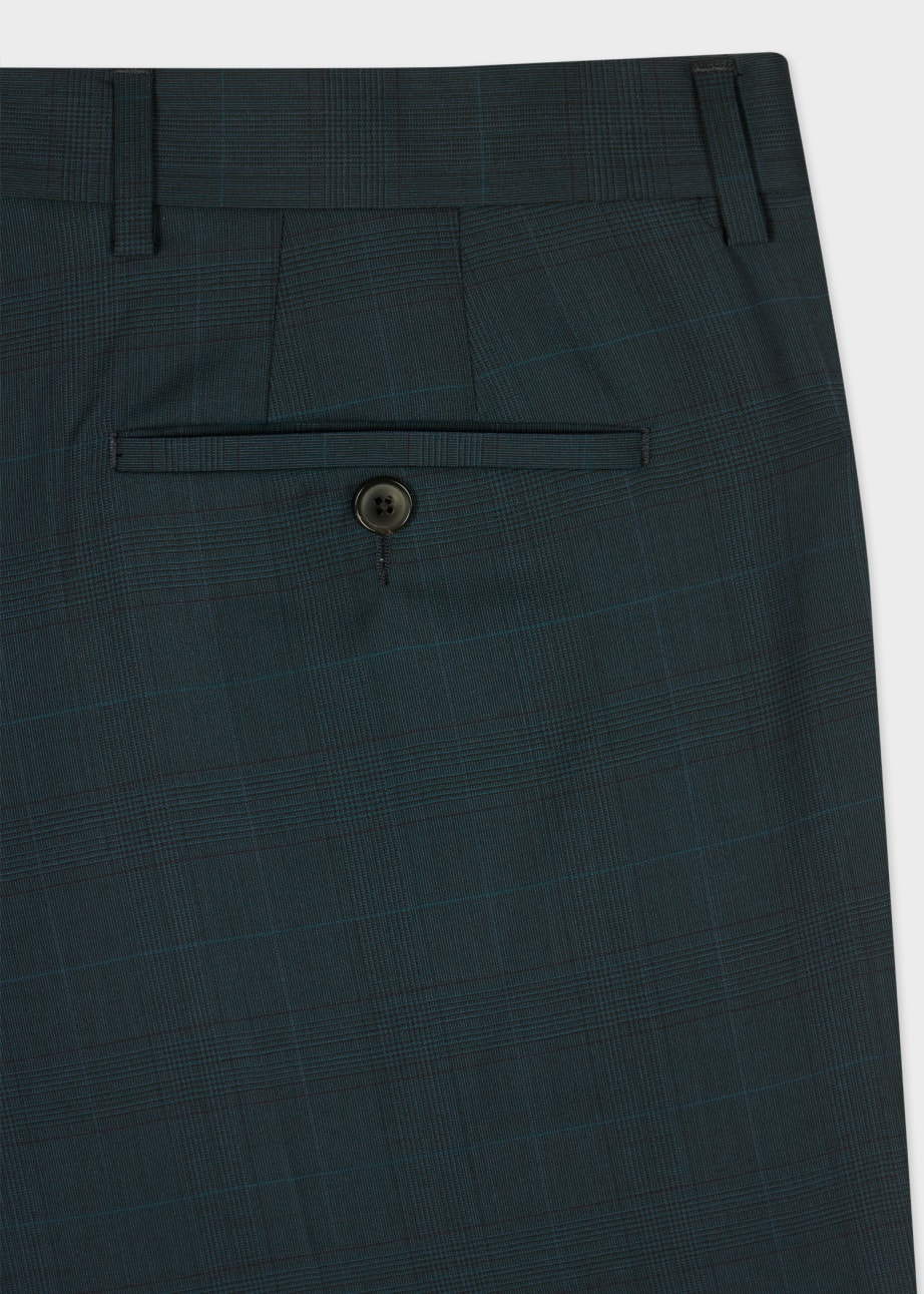 The Soho - Tailored-Fit Dark Green Check Wool Suit