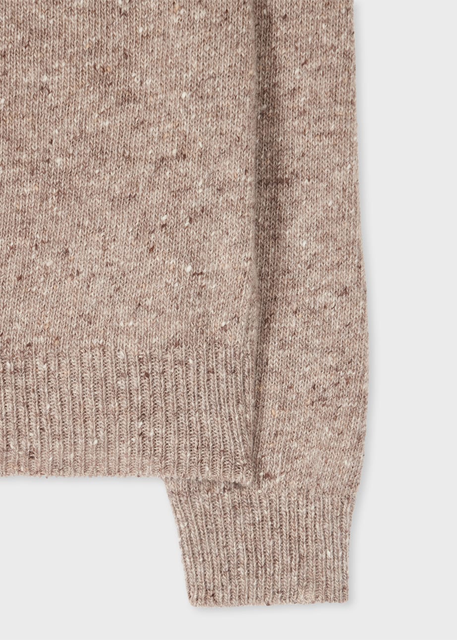 Pull Donegal Homme Taupe en Laine et Mohair