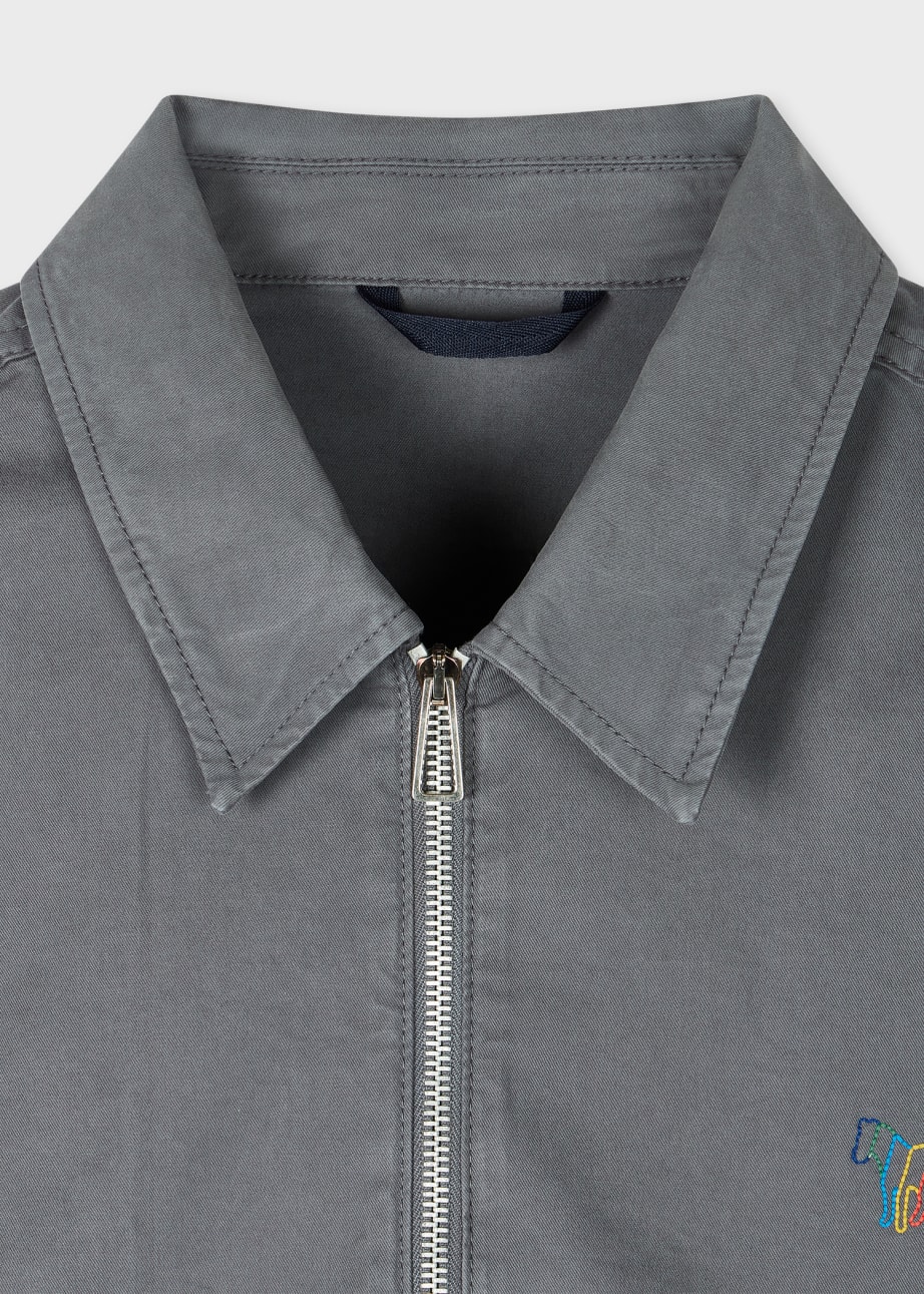 Men's Grey 'Broad Stripe Zebra' Coach Jacket