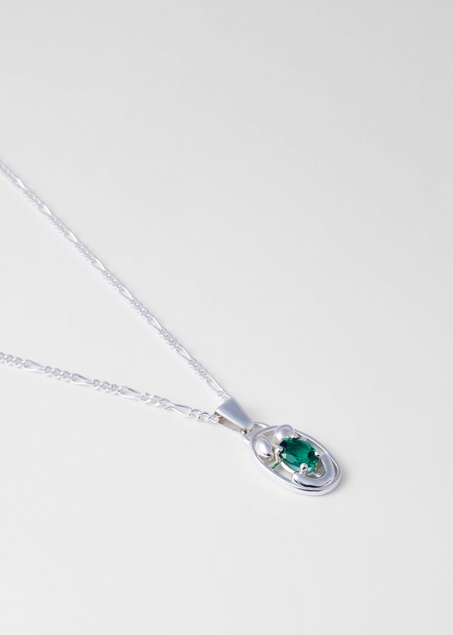 Alec Doherty For Paul Smith - Emerald Oval One Pendant Necklace