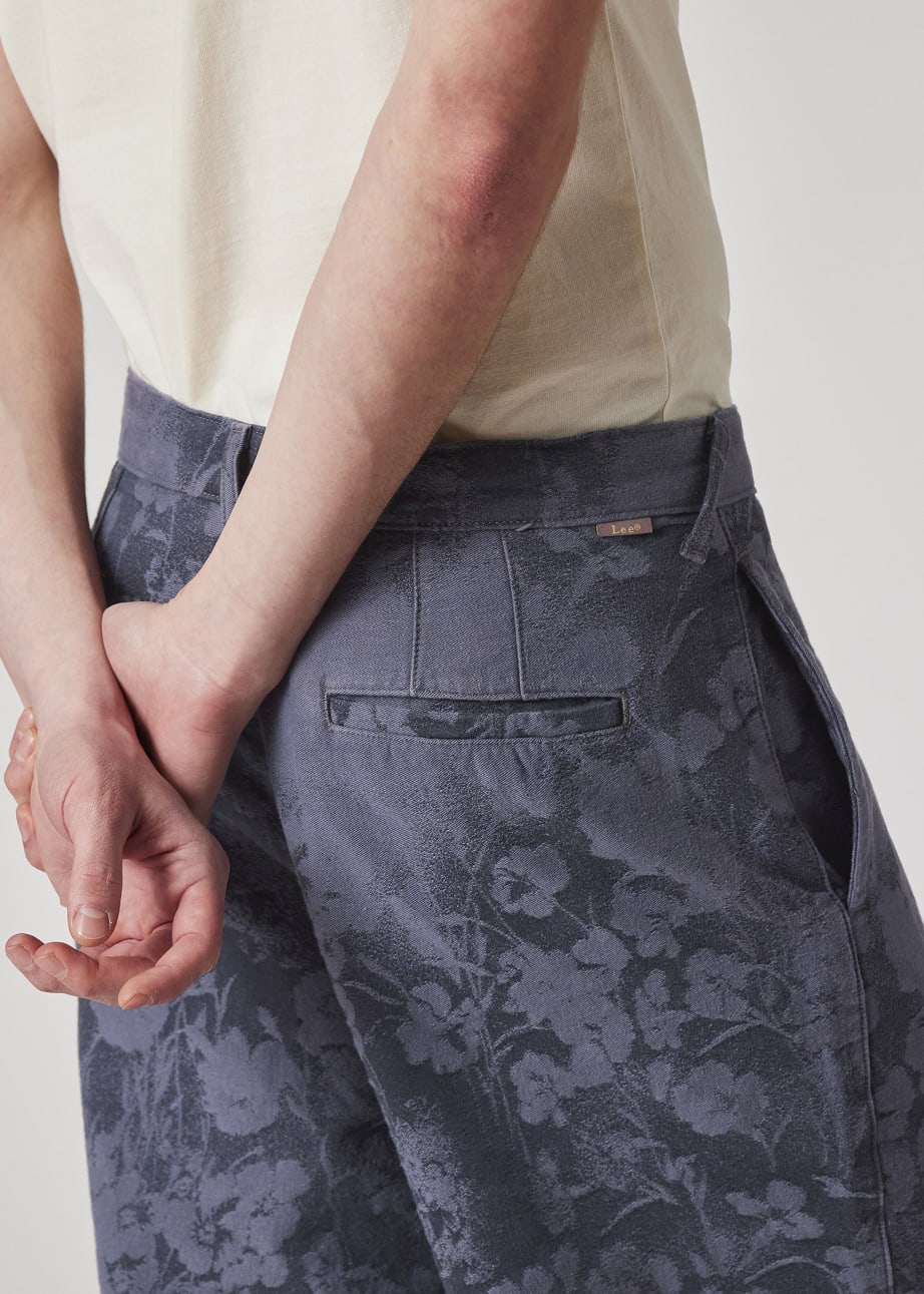Men's Paul Smith + Lee® Indigo Jacquard Tapered Trousers
