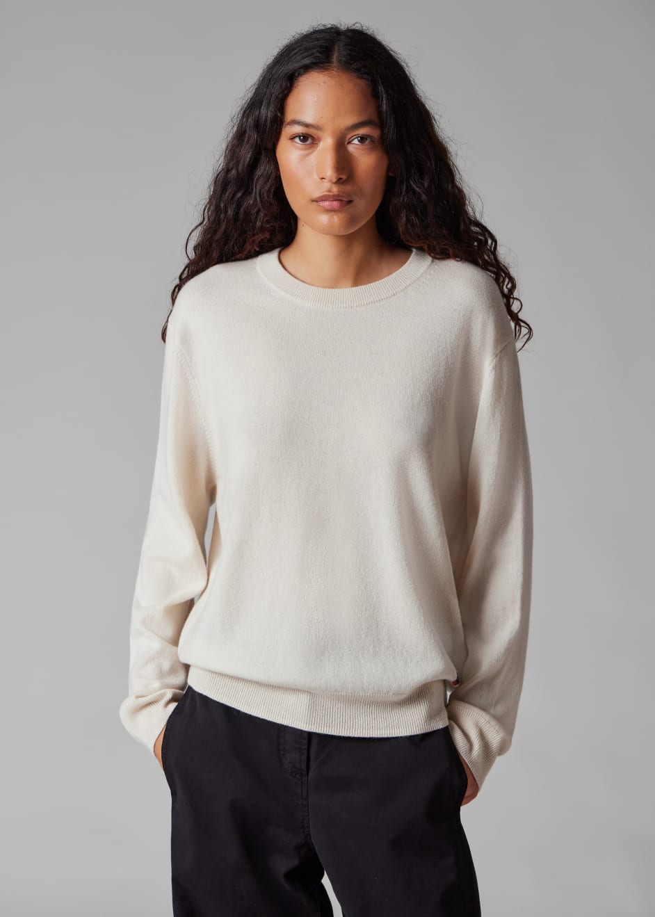 Women's Cream Crew Neck Cashmere Sweater Paul Smith