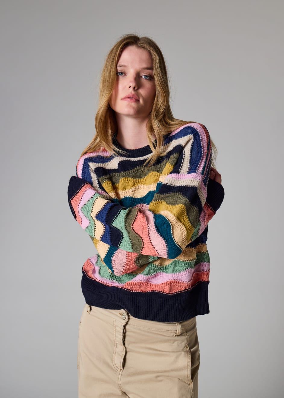 Women's Crew Neck 'Swirl' Sweater