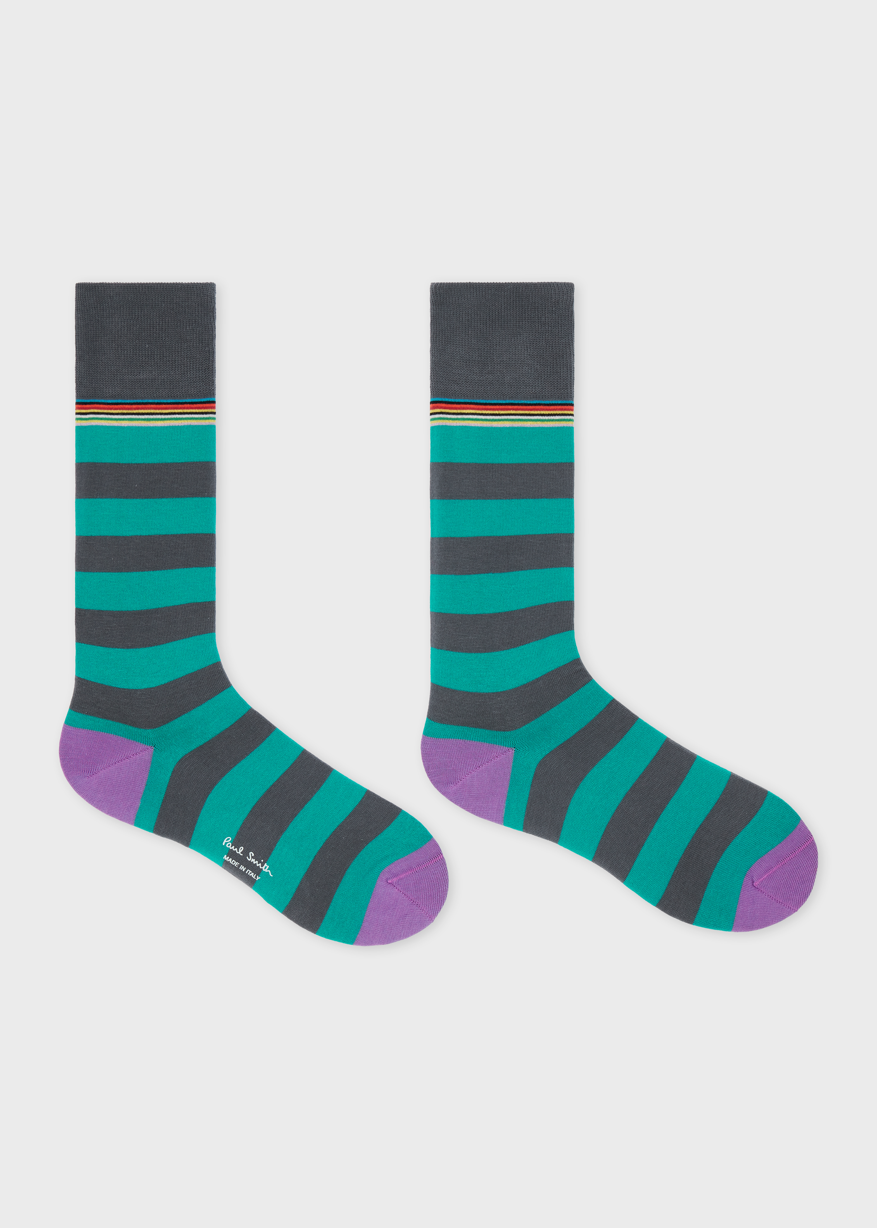Paul Smith Grey Block 'Signature Stripe' Socks | King's Cross