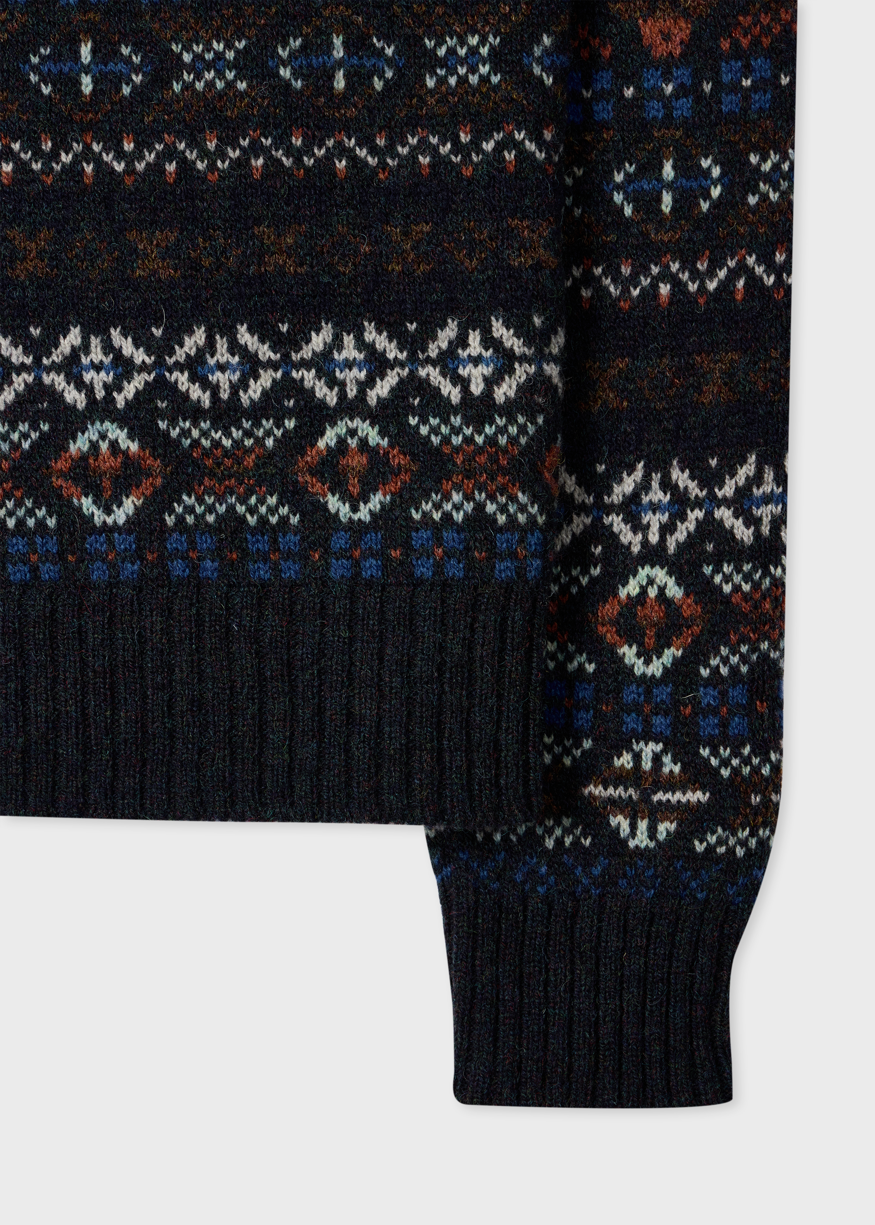 Paul Smith Navy Fair Isle Wool Cardigan | King's Cross