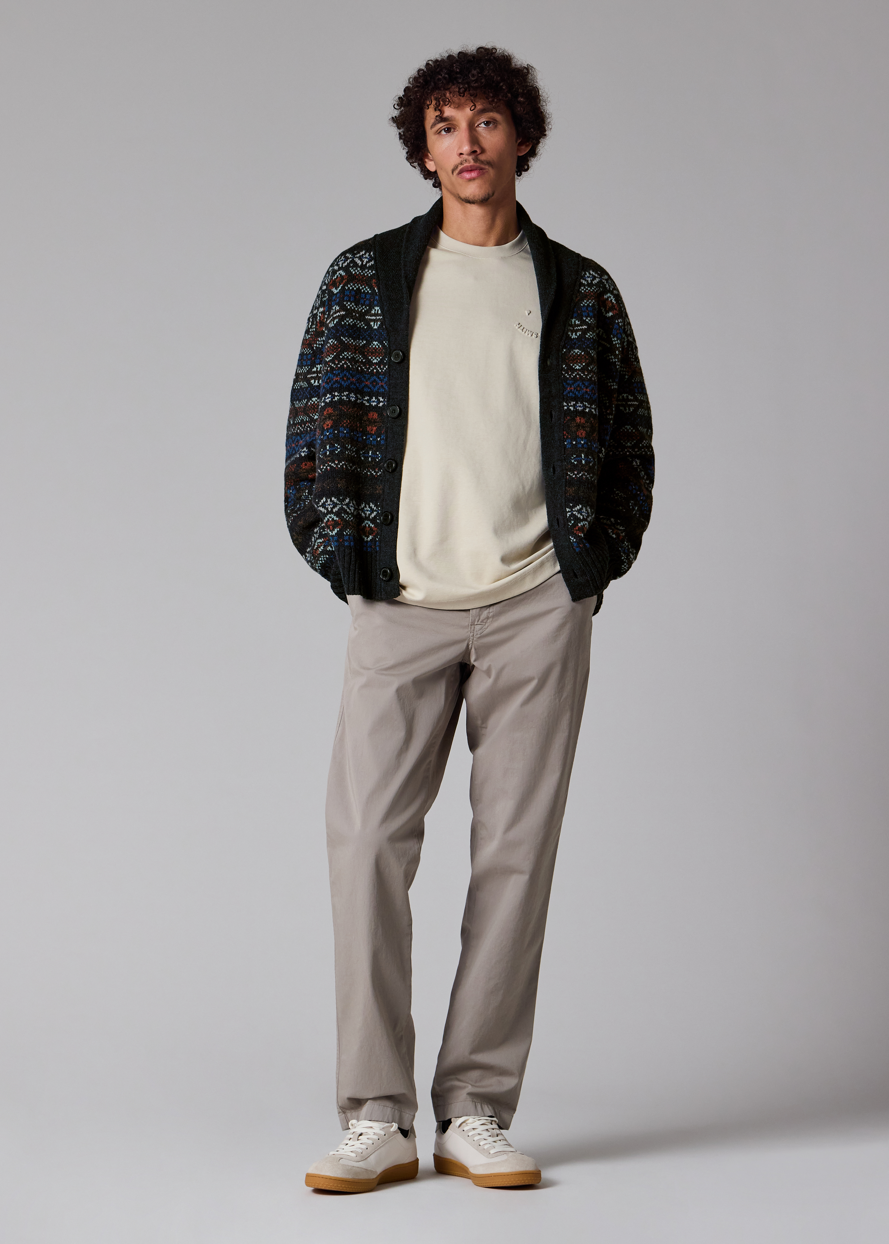 Paul Smith Navy Fair Isle Wool Cardigan | King's Cross