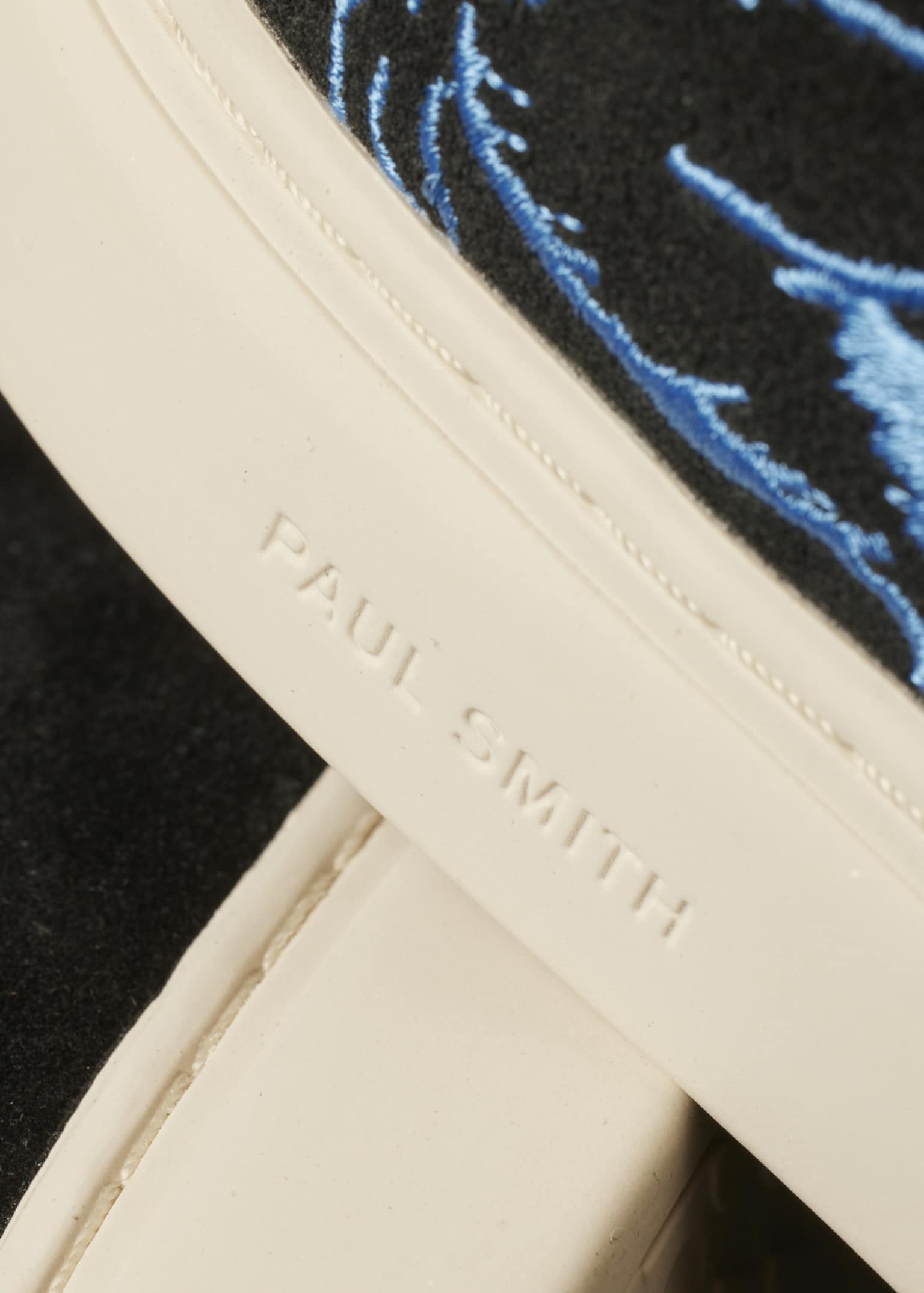 Men's Black Suede 'Rex' Embroidery Trainers