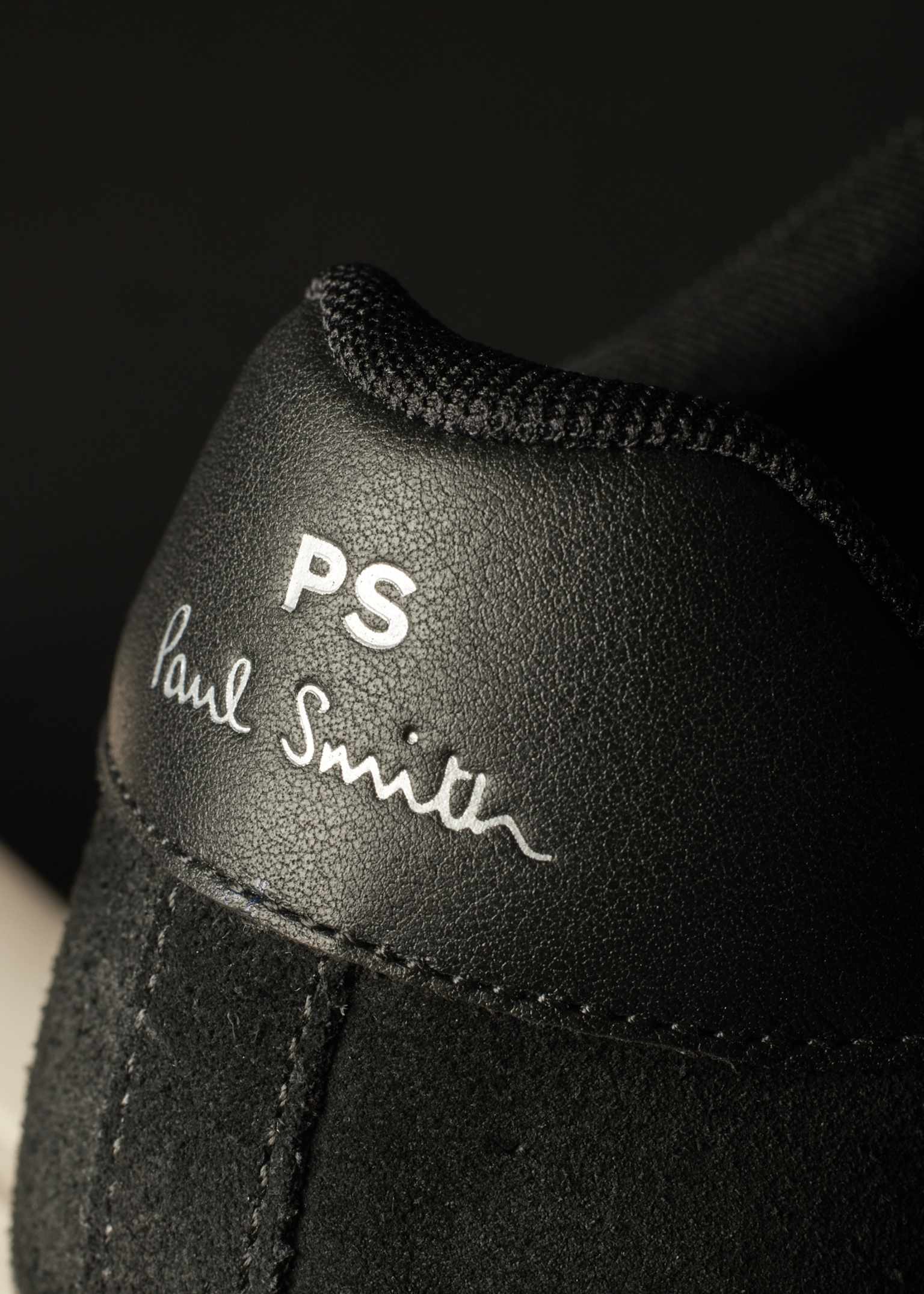 Men's Black Suede 'Rex' Embroidery Trainers