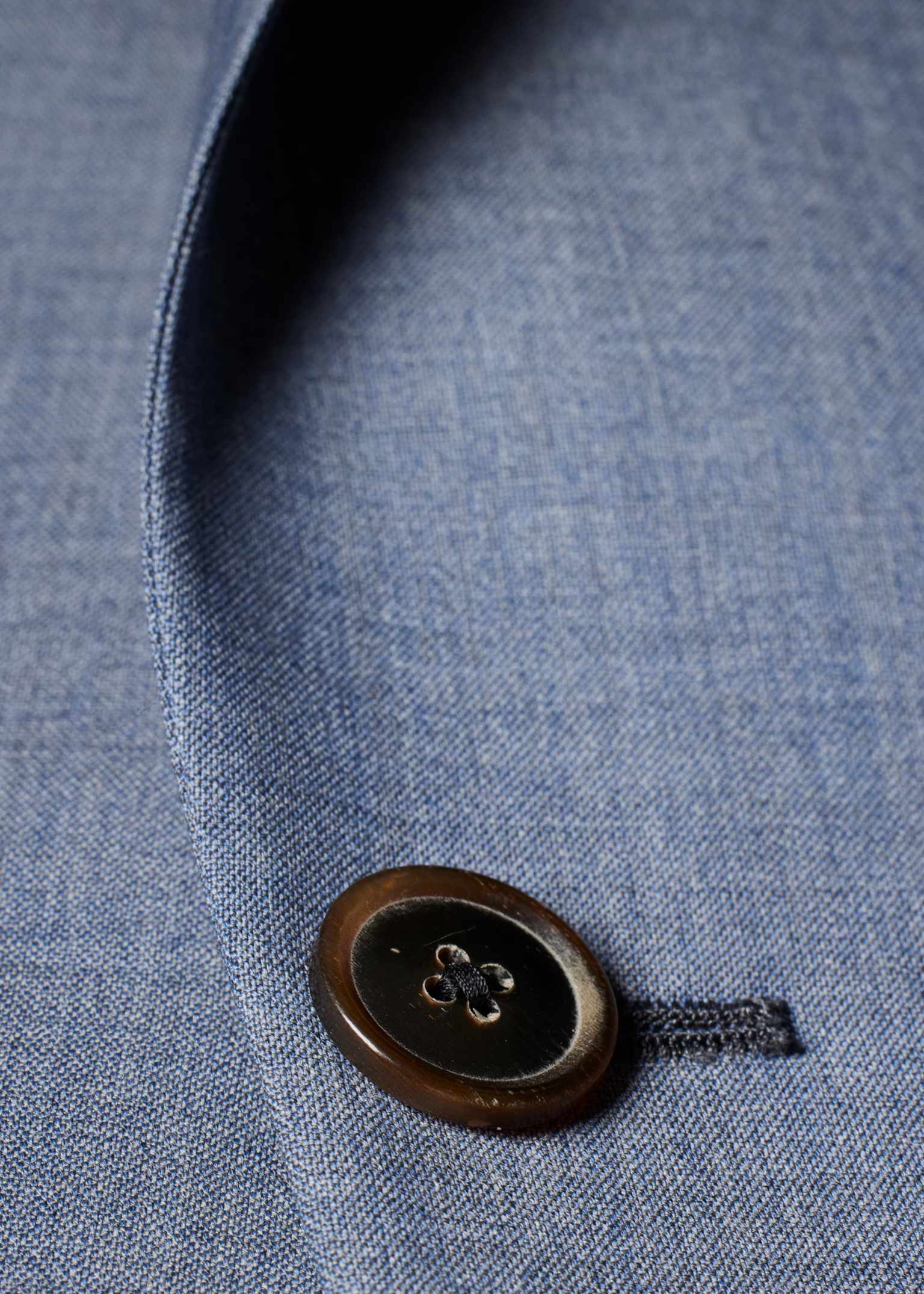 Men's Tailored-Fit Blue Marl Tropical Wool Suit