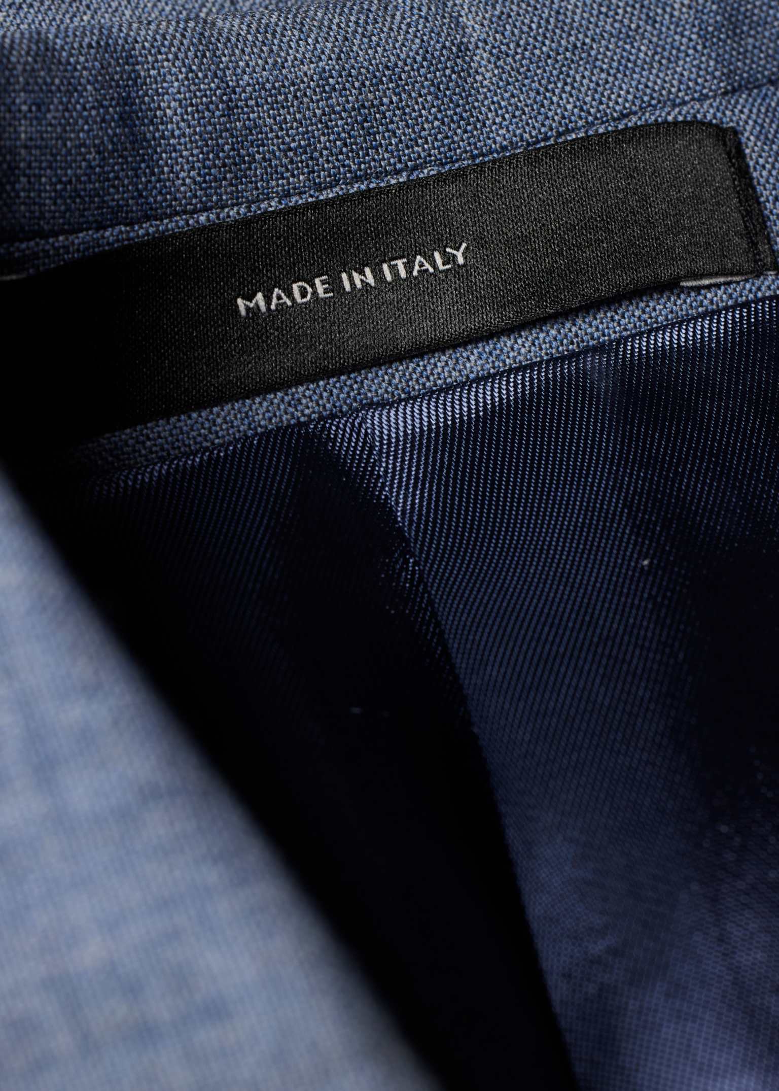 Men's Tailored-Fit Blue Marl Tropical Wool Suit