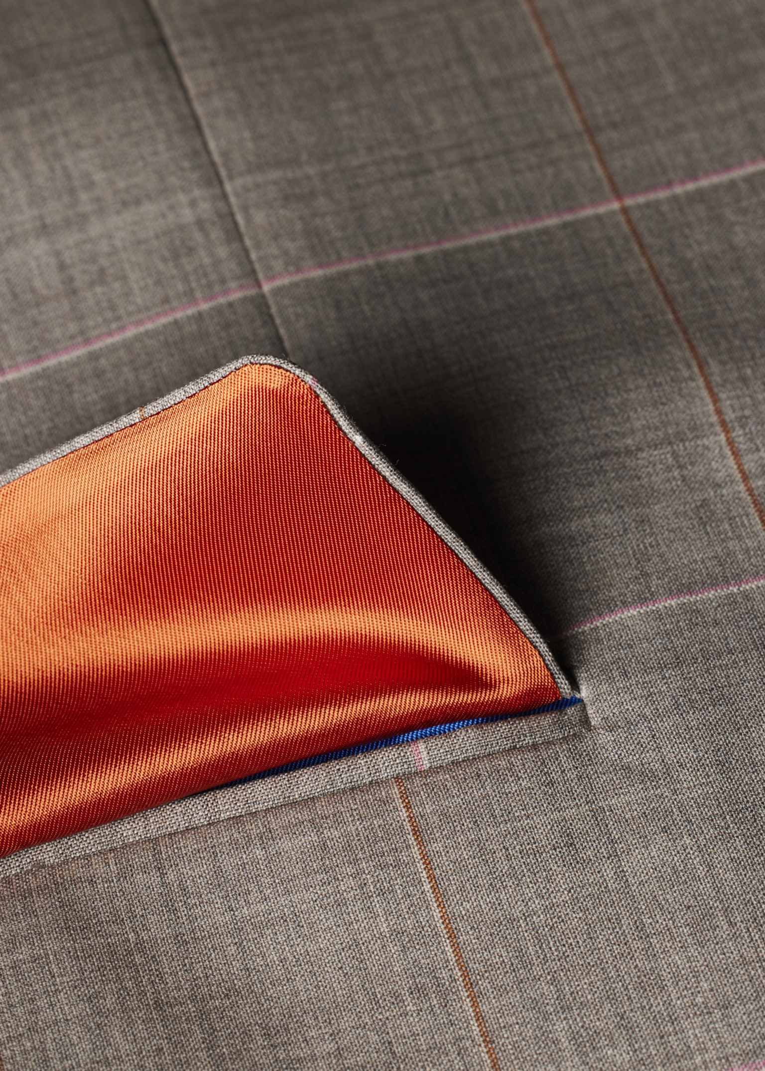 Men's Grey Windowpane Check Wool-Cashmere Tailored-Fit Suit