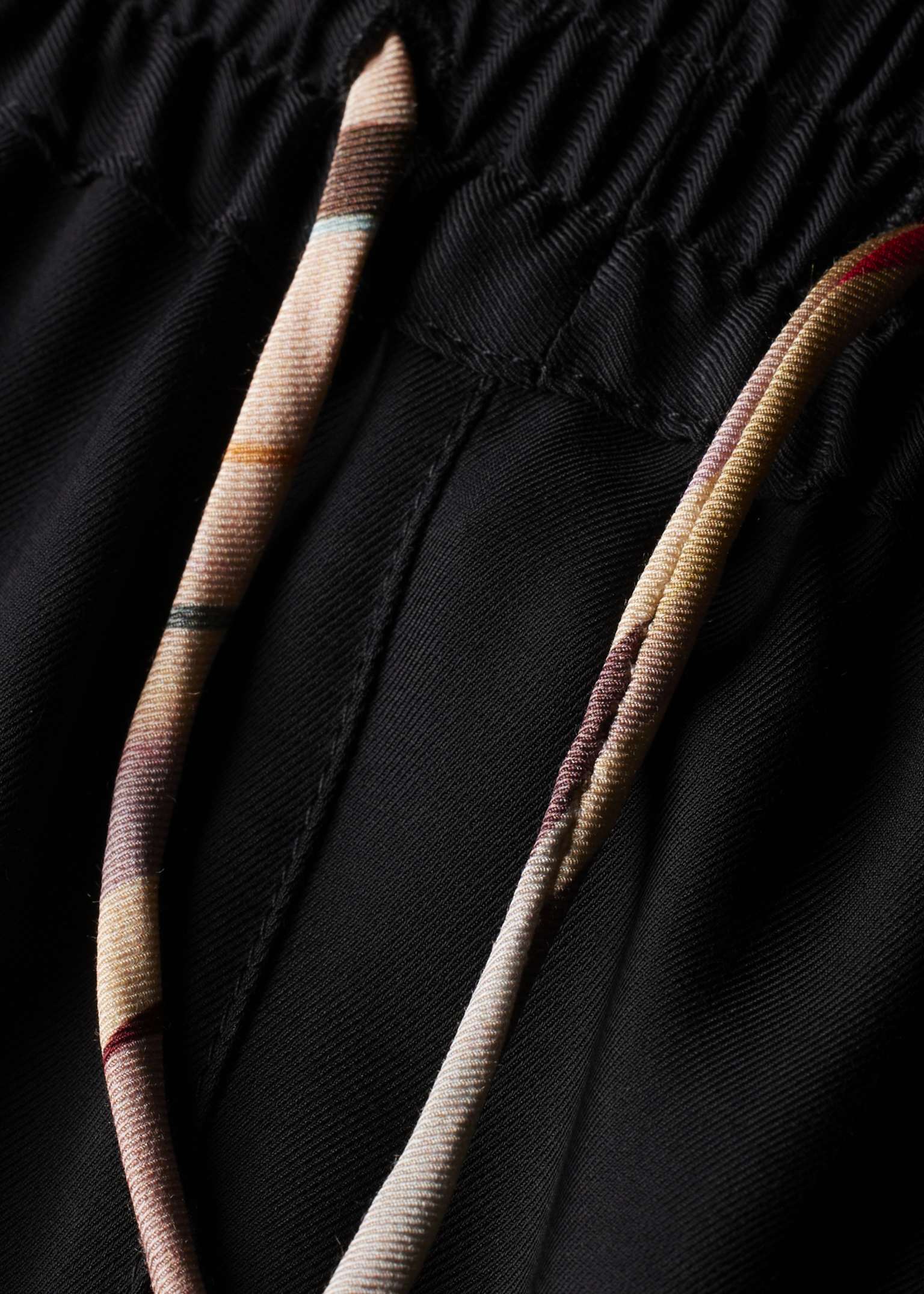 Women's Black Viscose 'Swirl' Drawstring Trousers