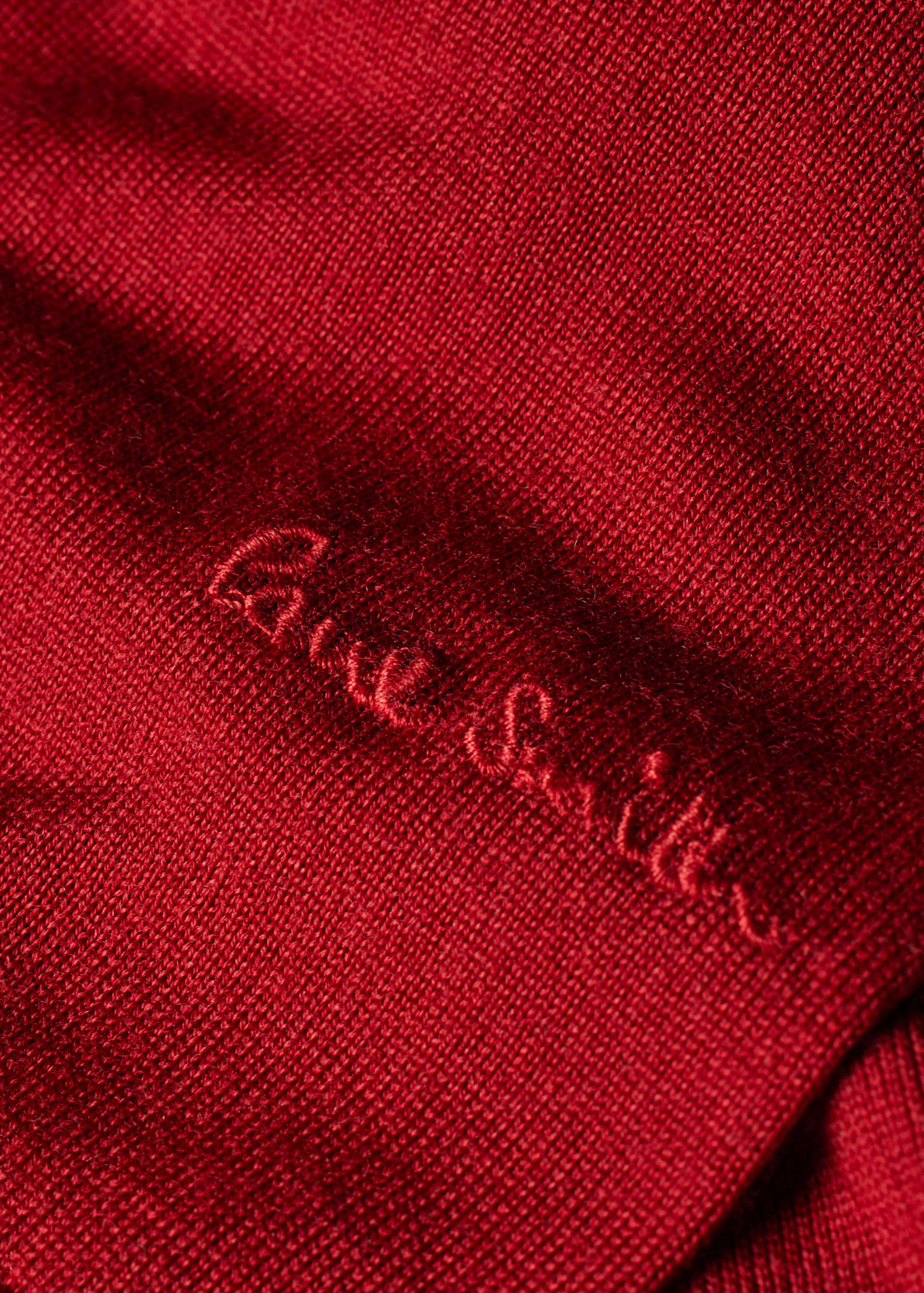 Men's Red Merino Wool Sweater