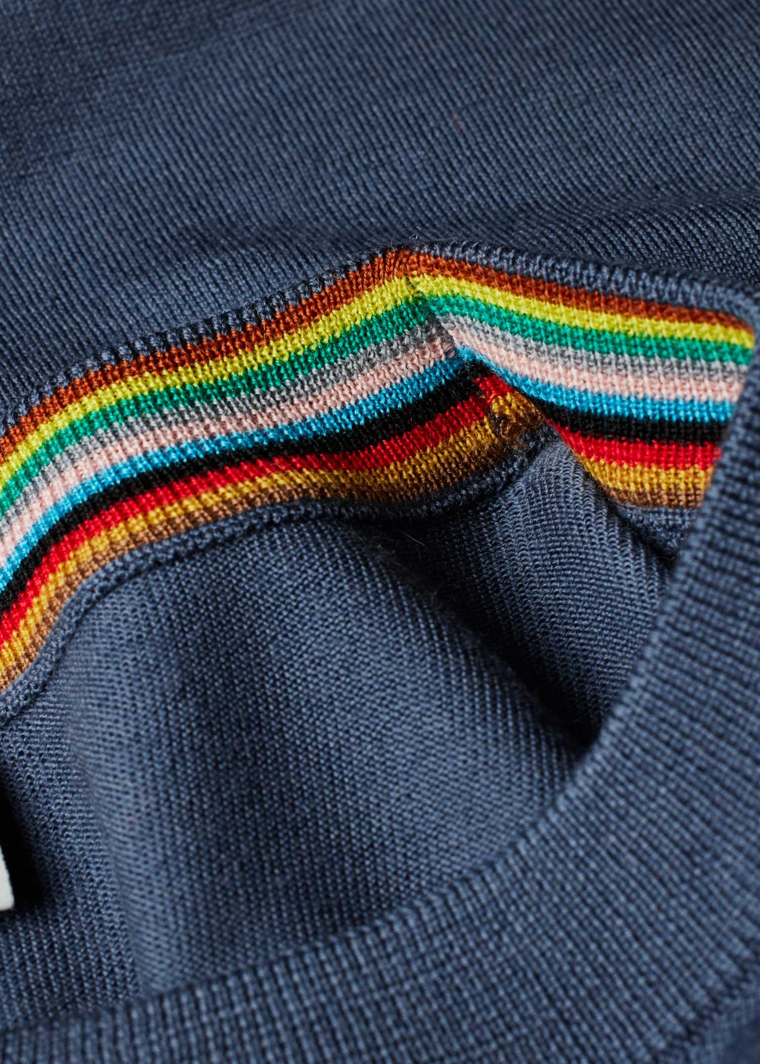 Men's Stone Blue Merino Wool Sweater