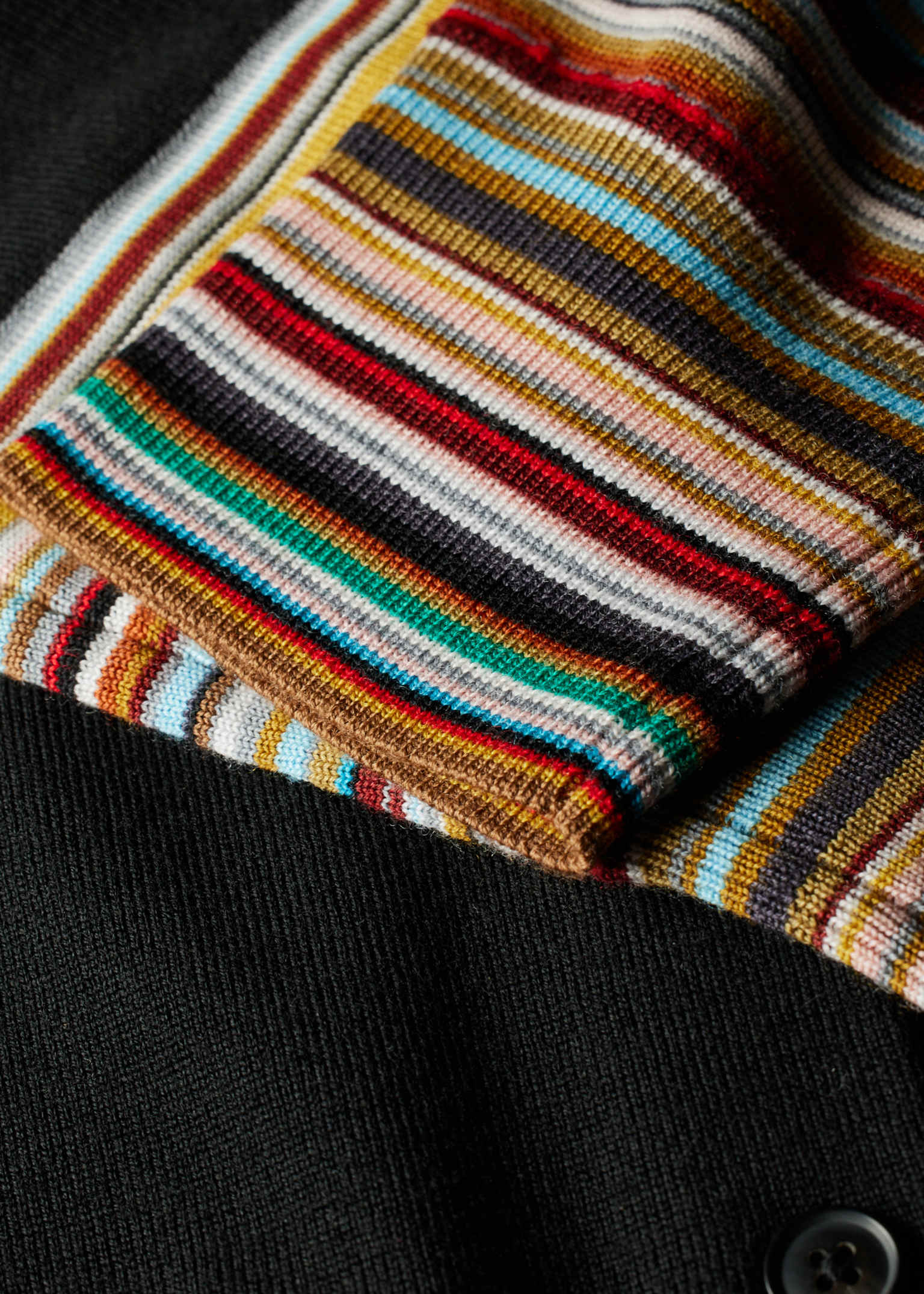 Women's Black 'Signature Stripe' Cardigan