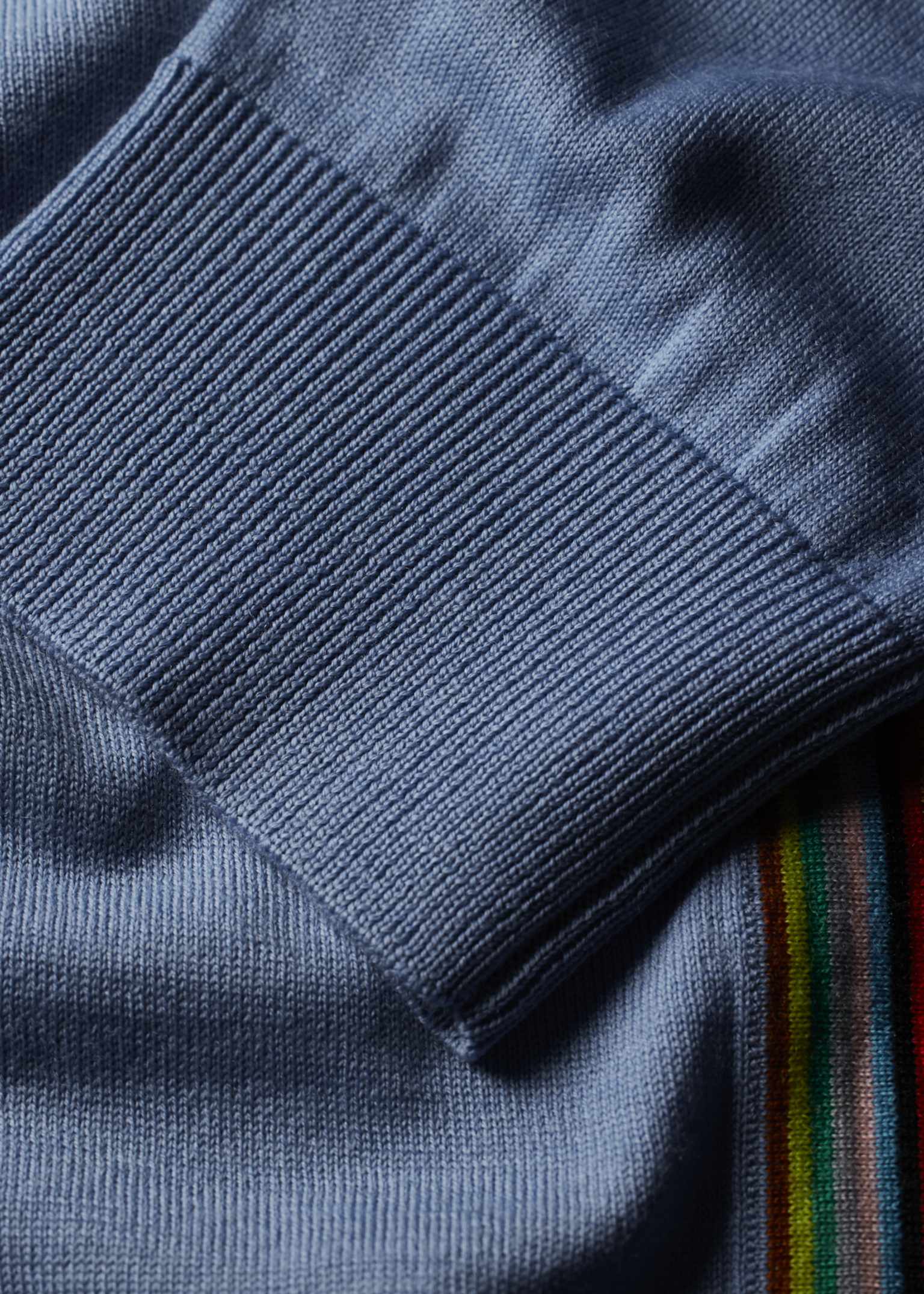Men's Light Blue 'Signature Stripe' Merino Wool Sweater