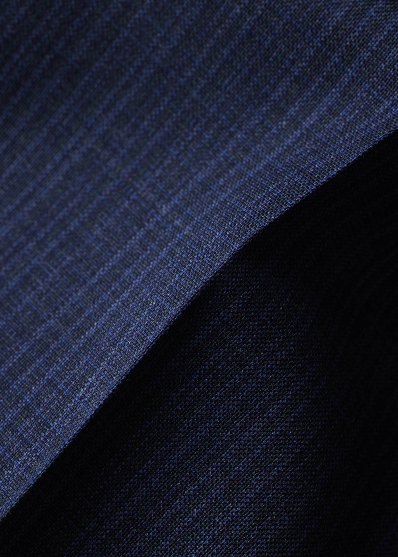 Men's Navy Blue Check Wool Suit