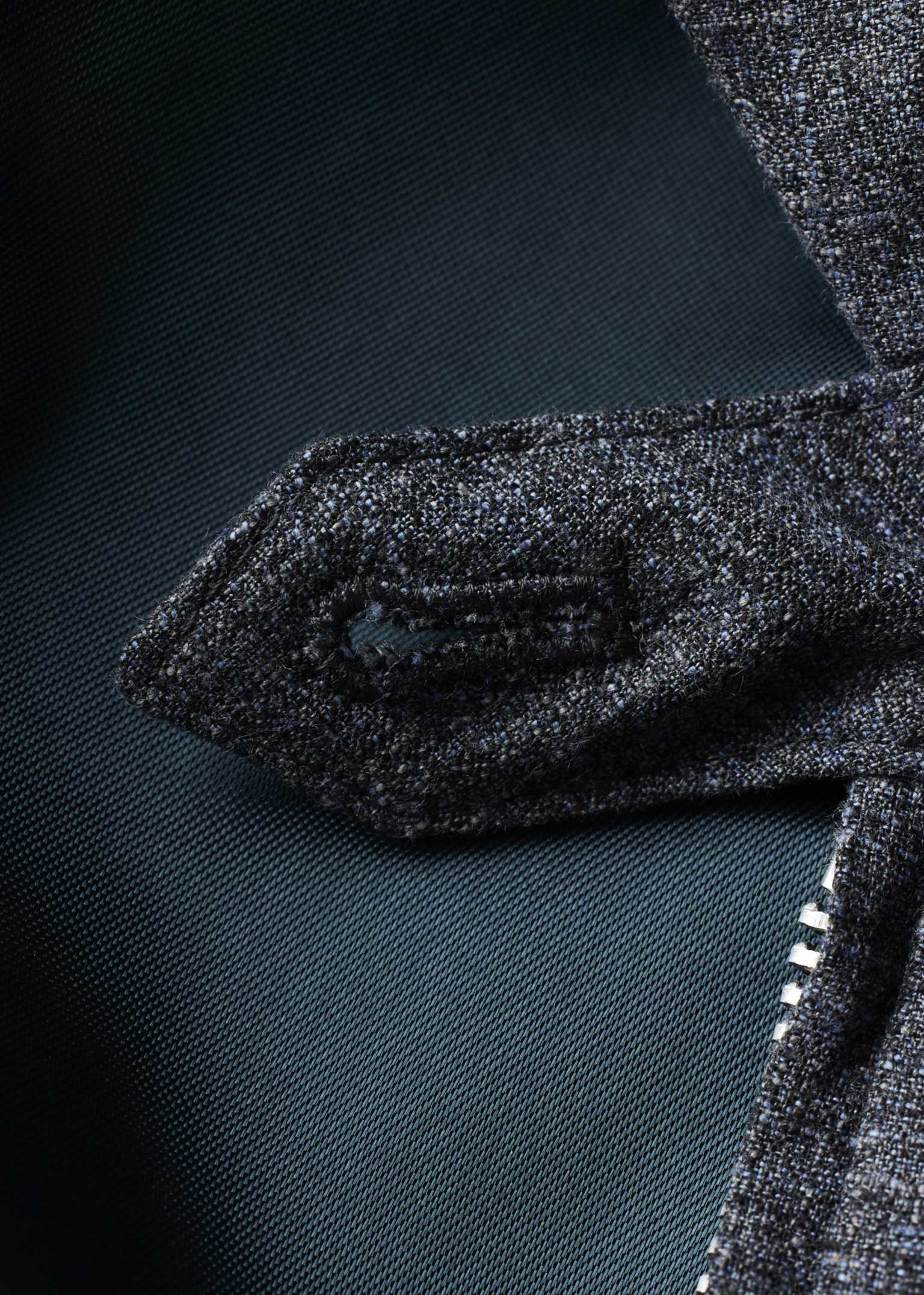 Men's Slate Blue Cotton-Linen Melange Jacket