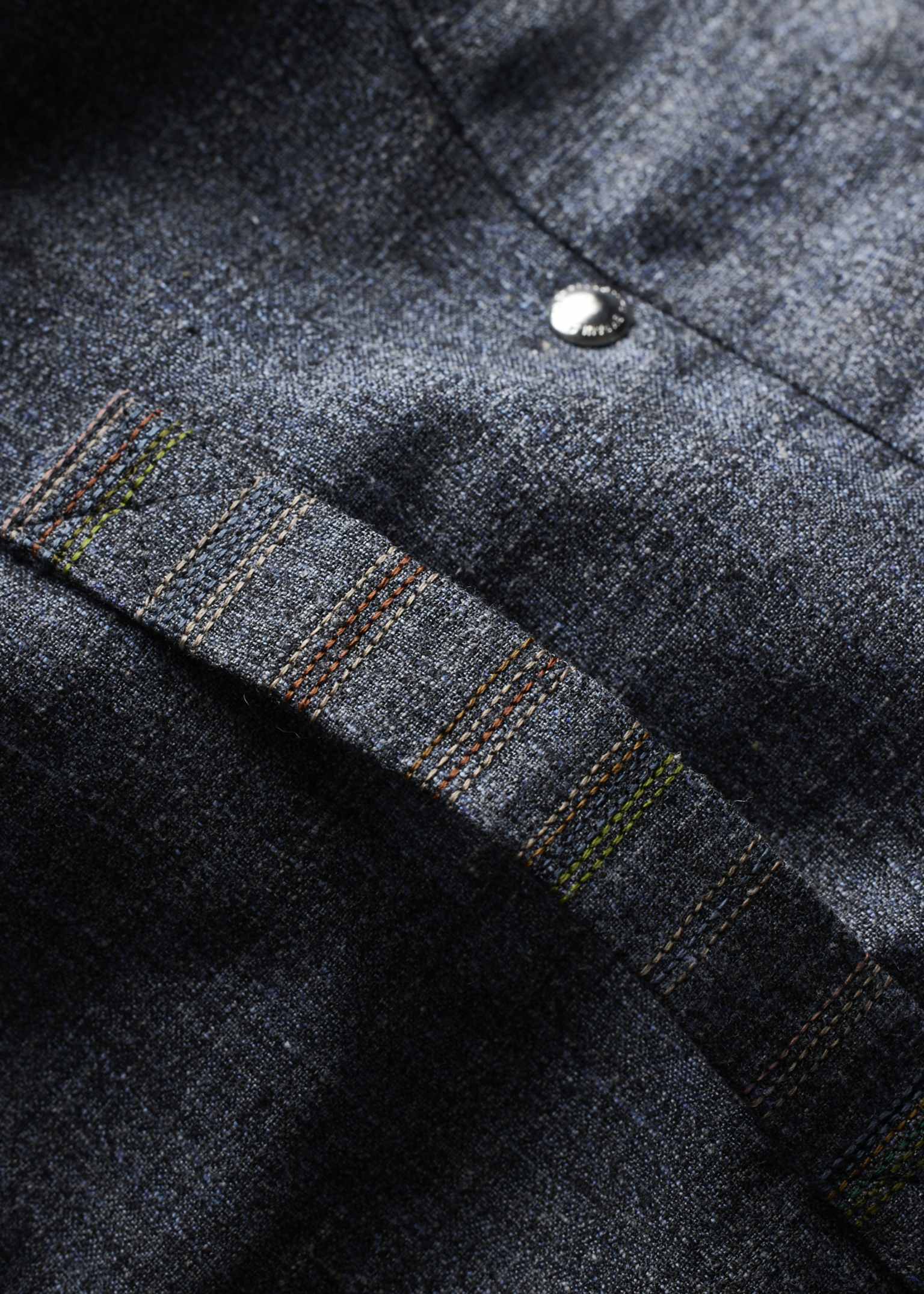 Men's Slate Blue Cotton-Linen Melange Jacket