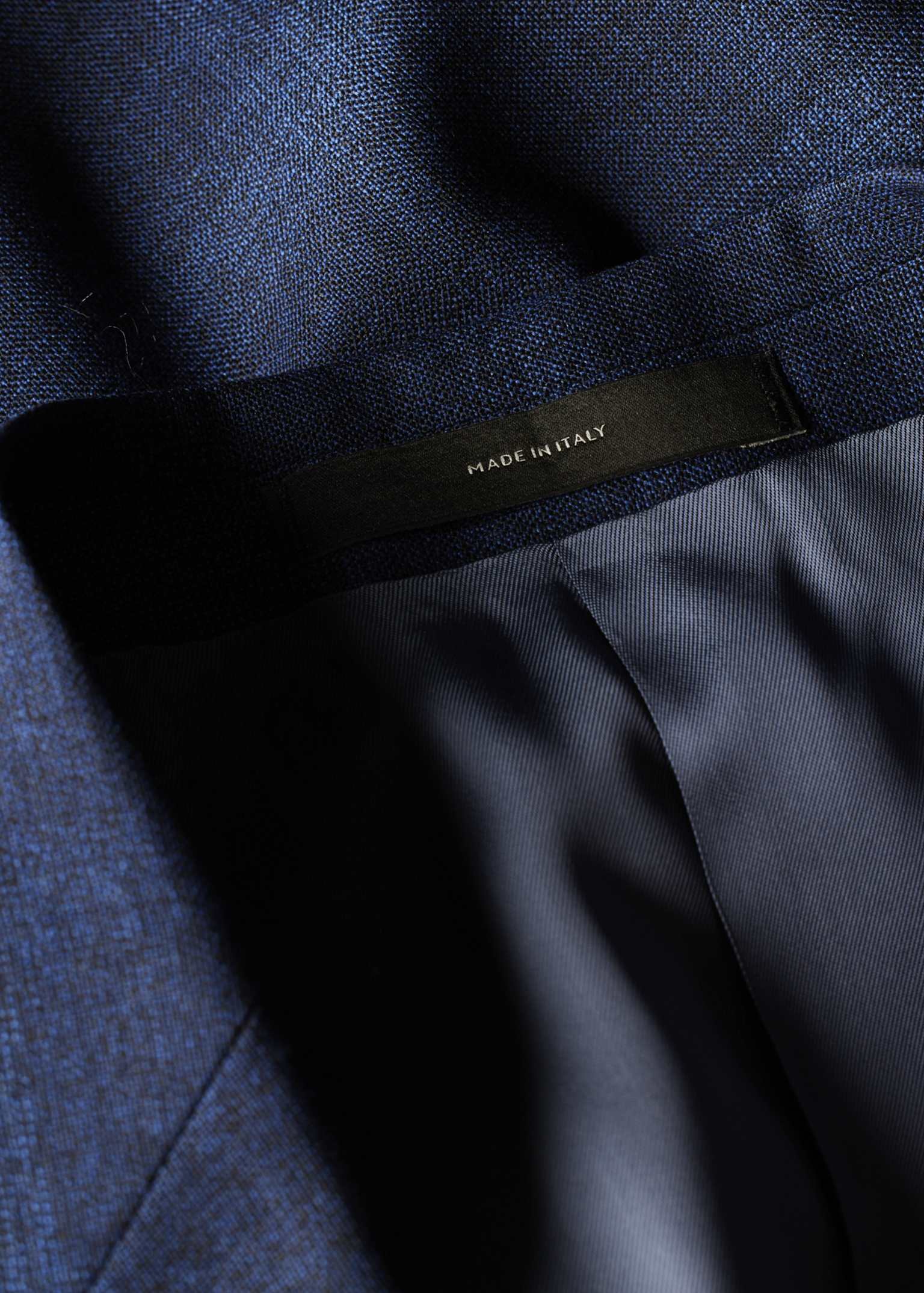 Men's Blue Check Tropical Wool Suit