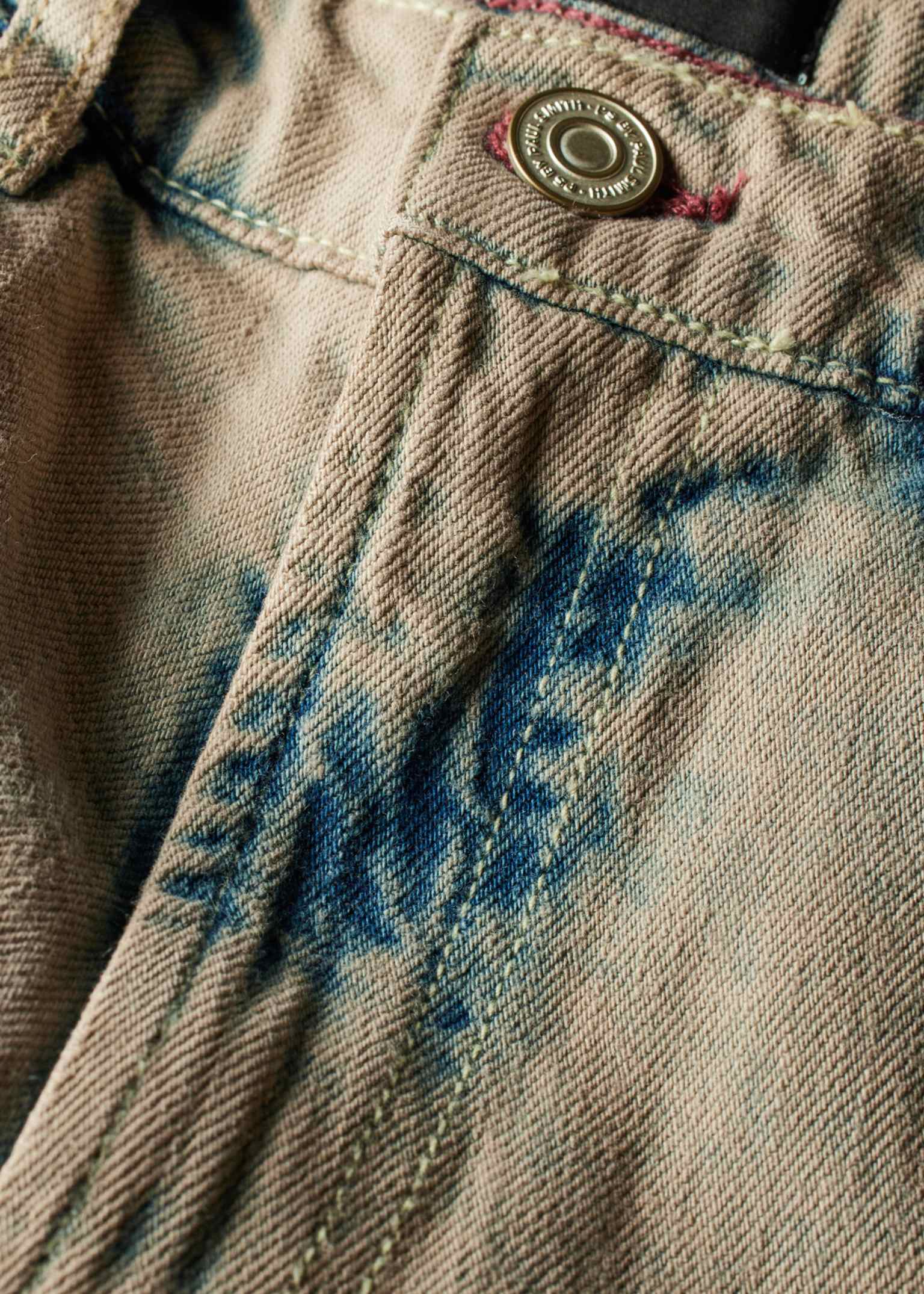 Men's Relaxed Tapered-Fit Bleach-Wash Jeans
