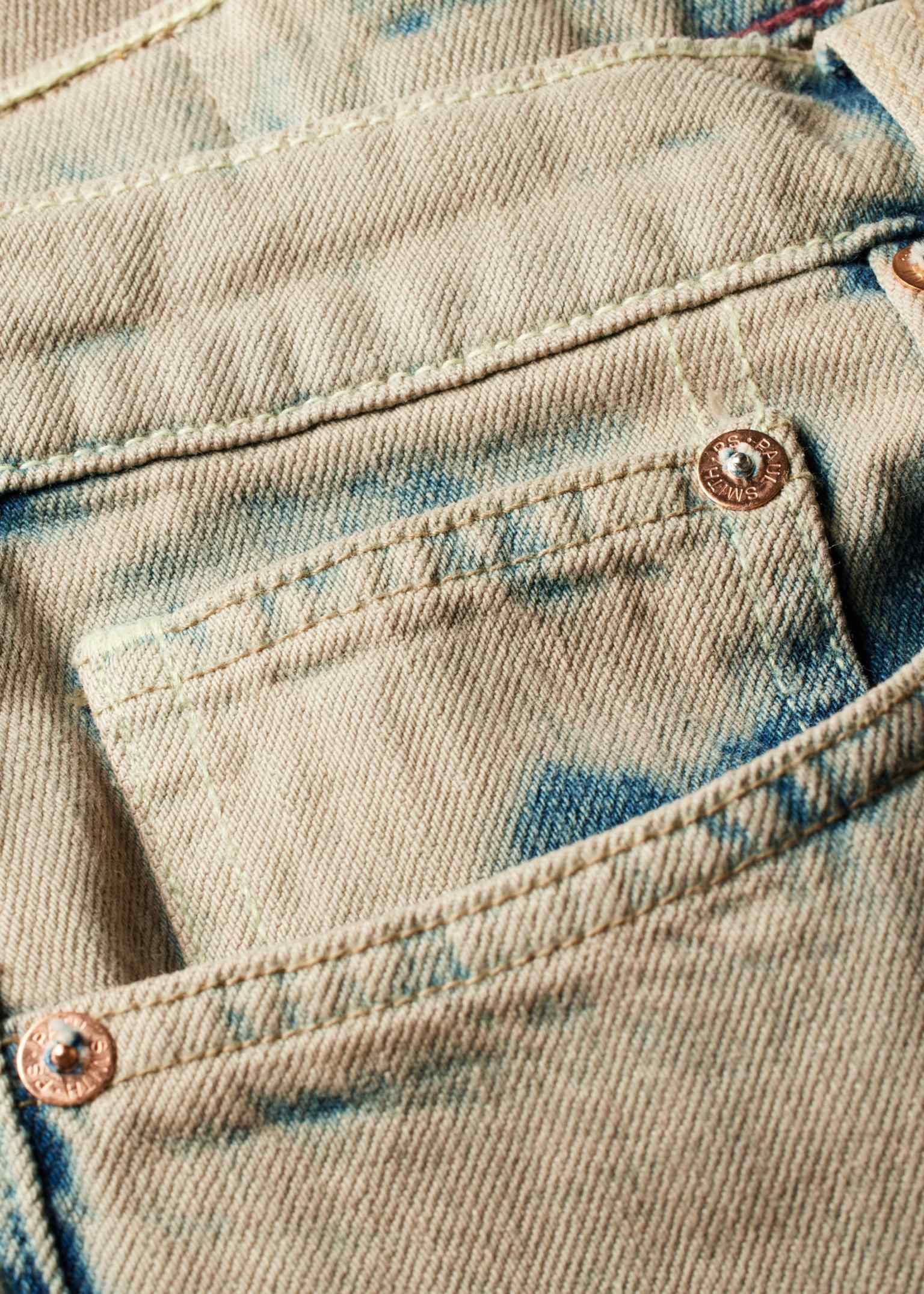 Men's Relaxed Tapered-Fit Bleach-Wash Jeans