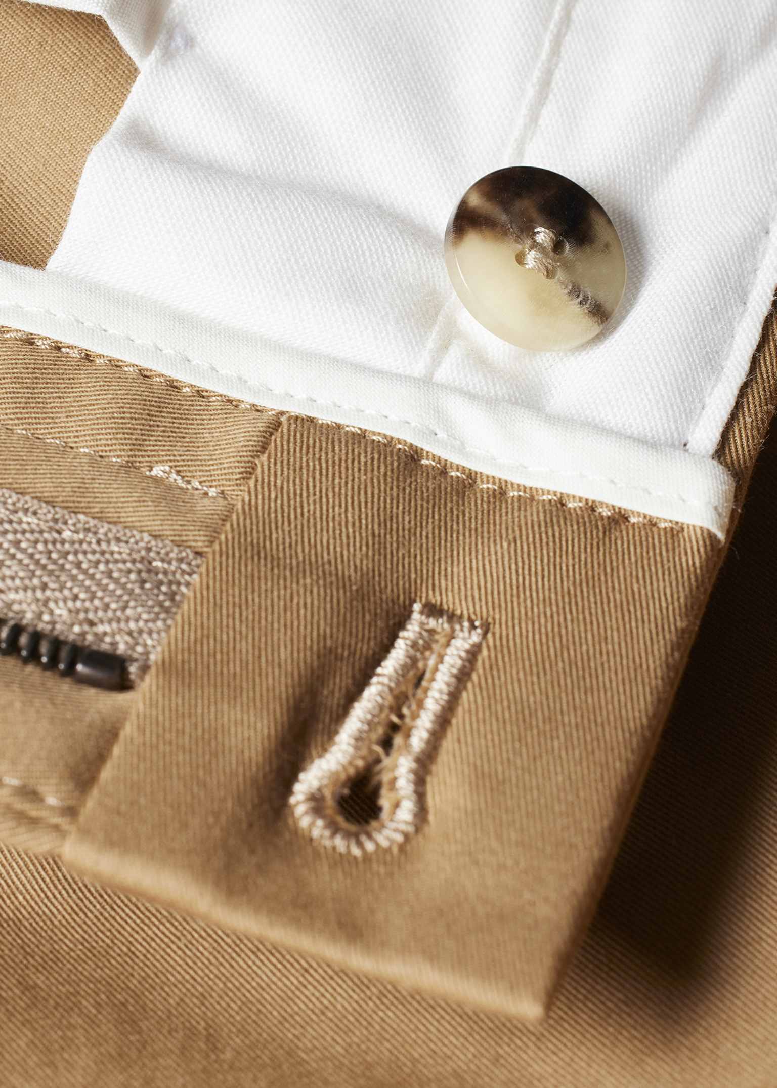 Men's Tan Fine Cotton-Twill Co-ord