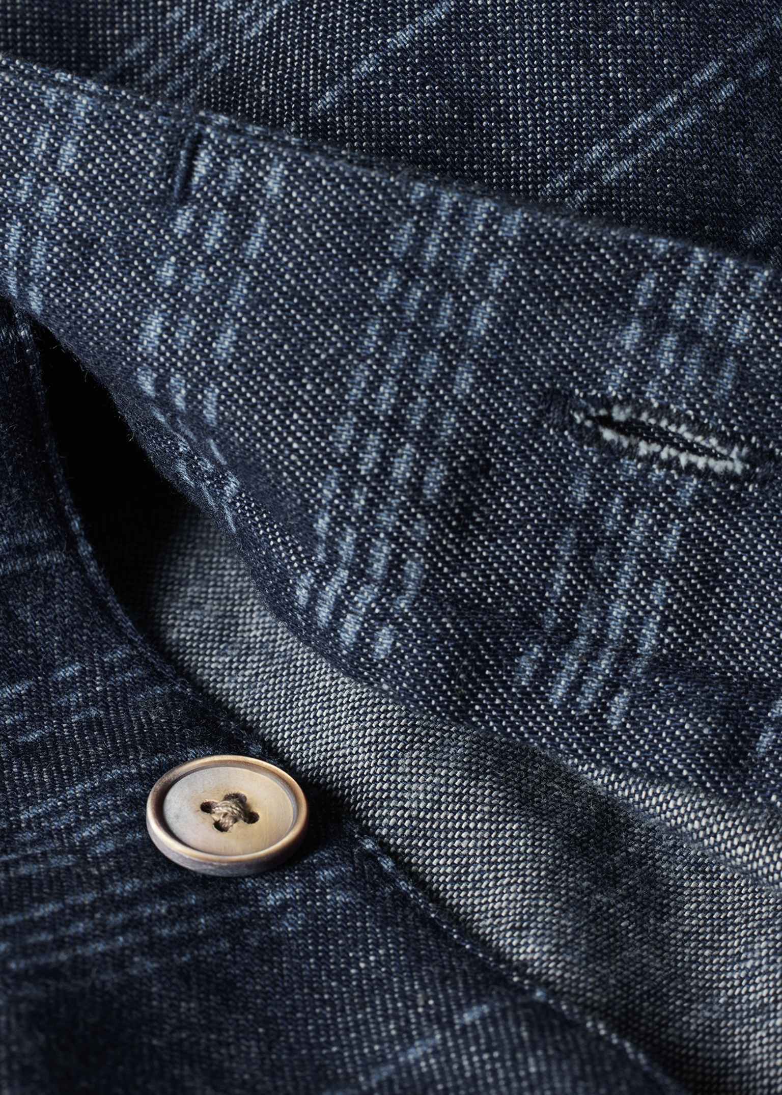 Casual-Fit Denim Wash 'Laser Etch' Shirt Casual-Fit Denim Wash 'Laser Etch' Shirt