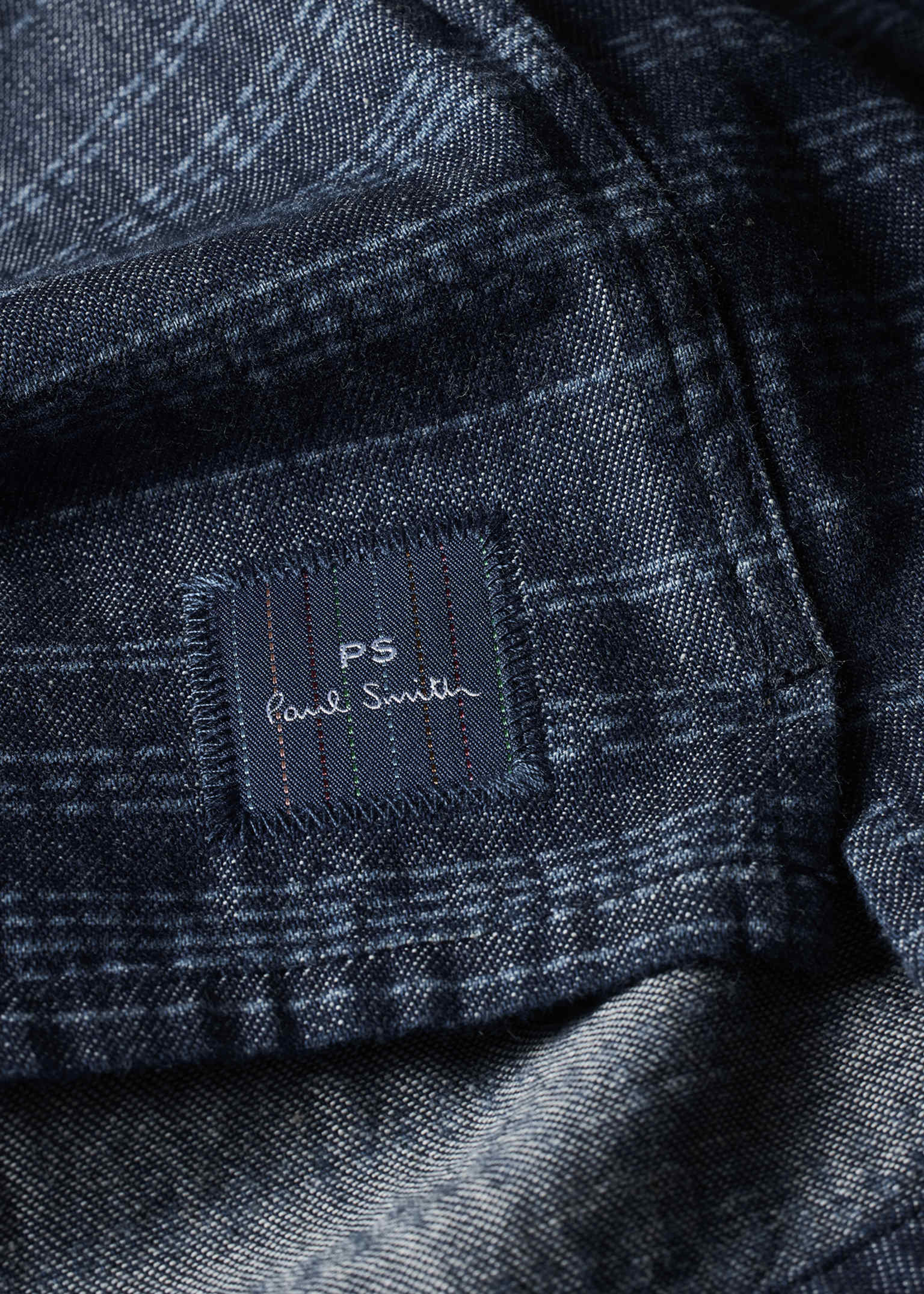 Casual-Fit Denim Wash 'Laser Etch' Shirt