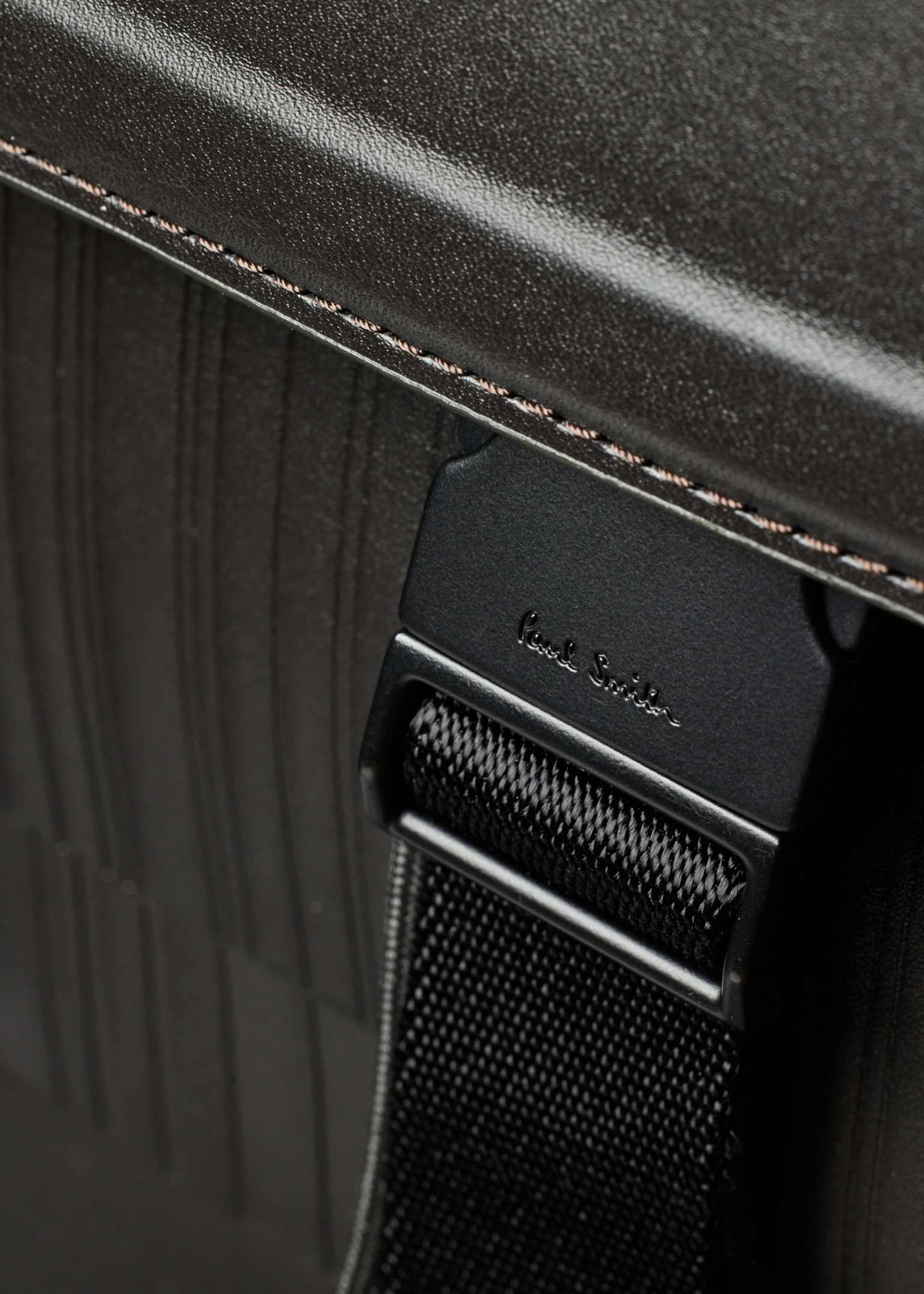 Dark Brown Leather 'Shadow Stripe' Backpack