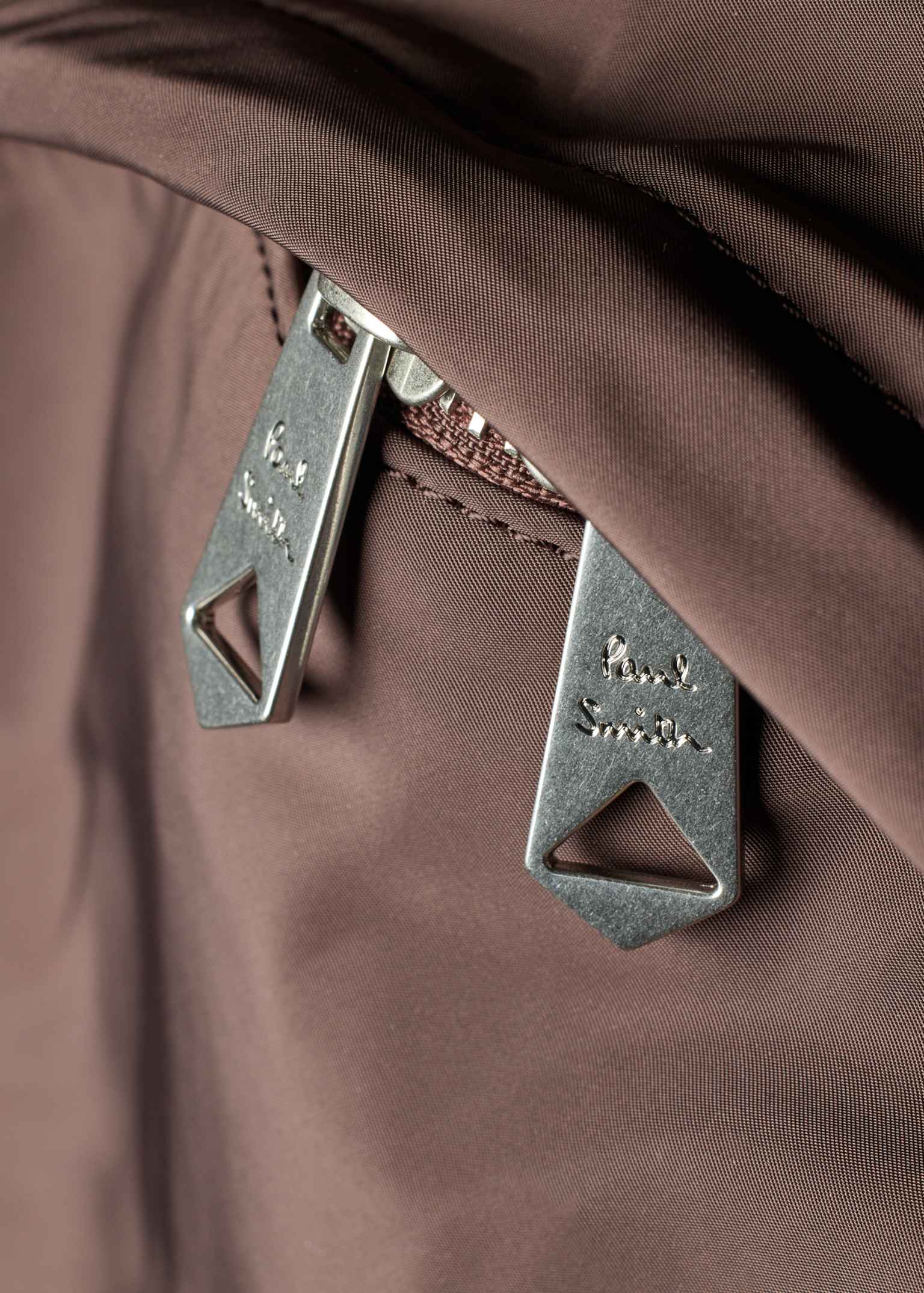 Men's Brown Recycled Polyester Zip-Top Backpack