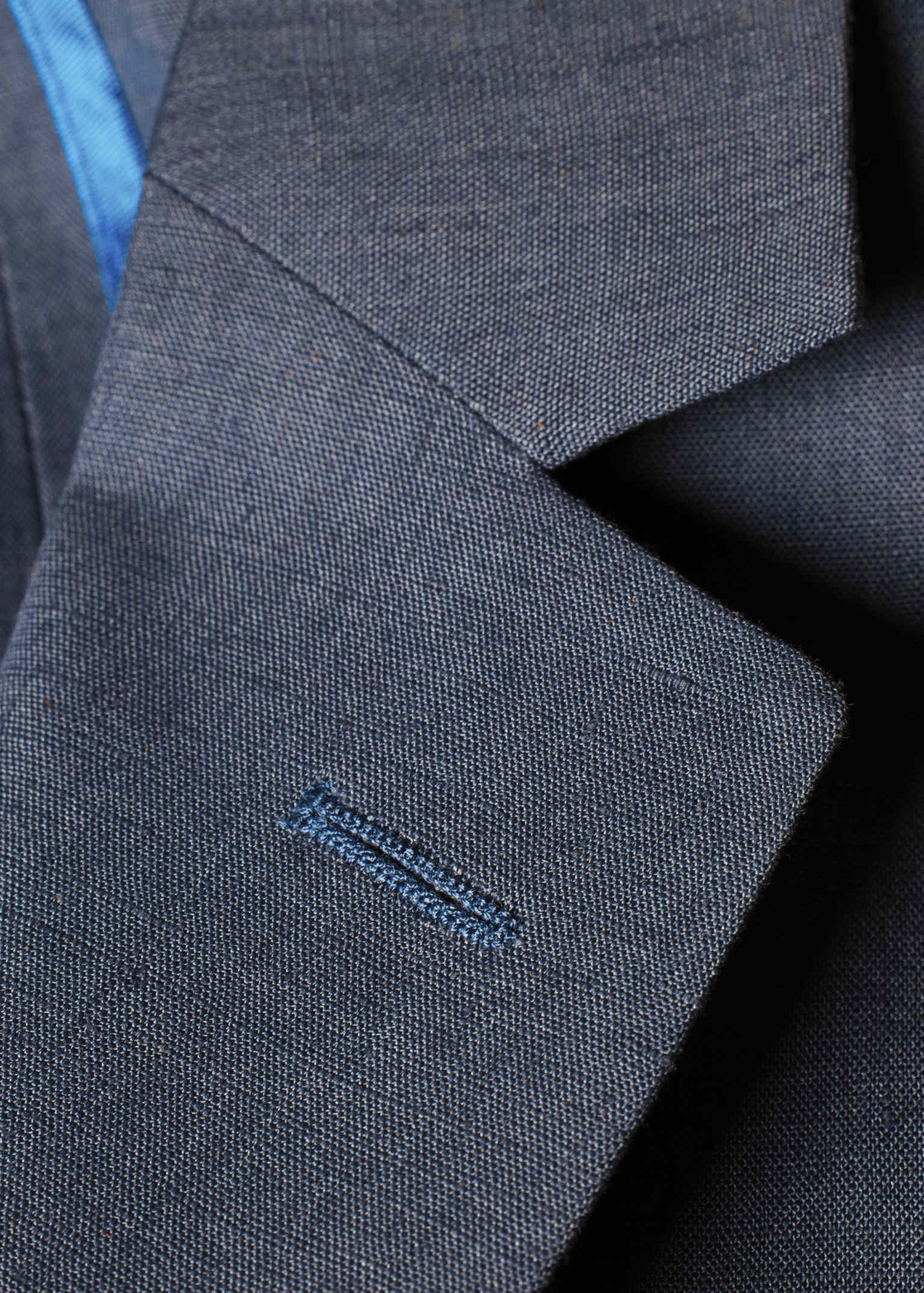 Men's Stone Blue Linen Suit