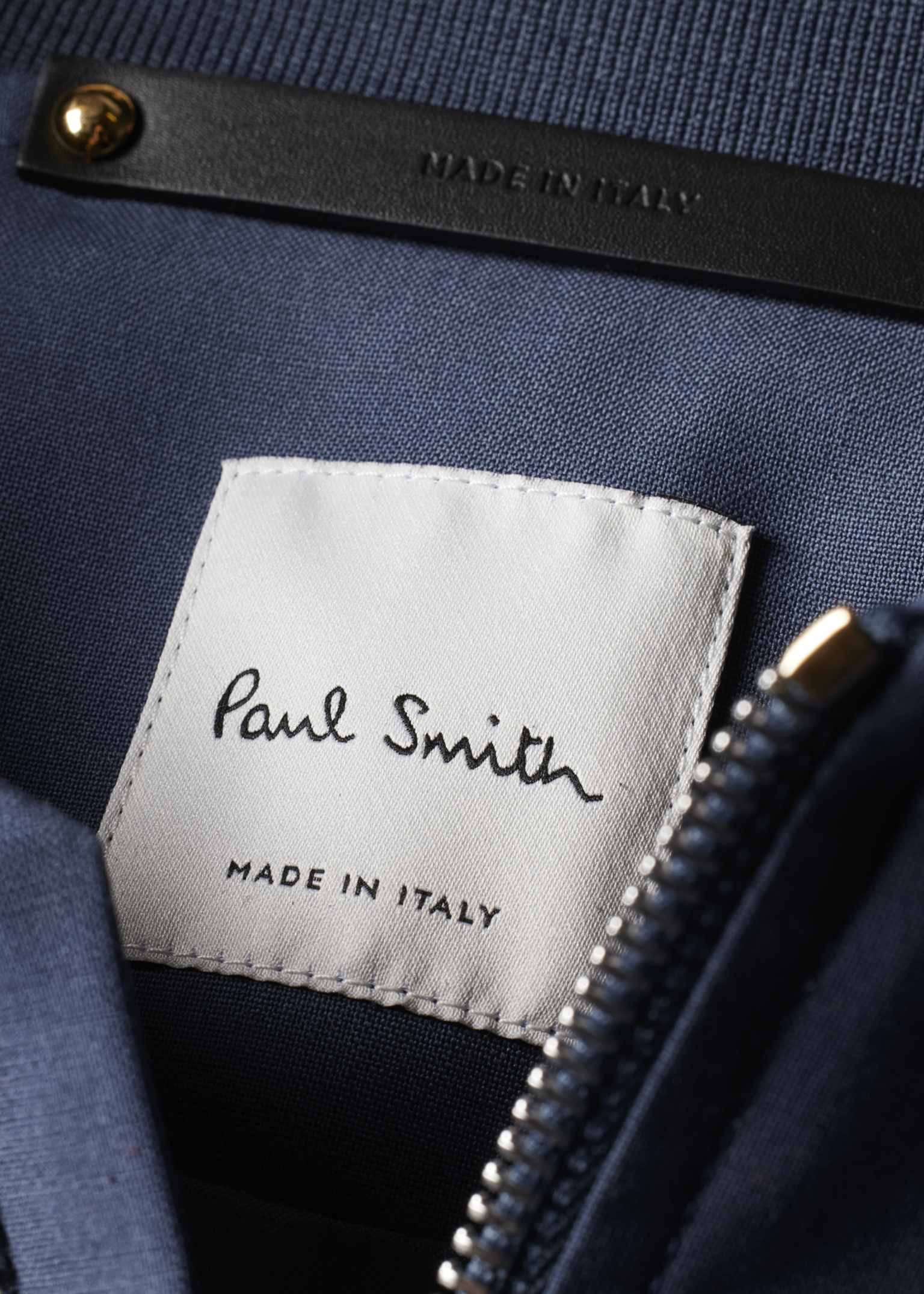 Men's Blue 'Storm System' Wool Bomber Jacket