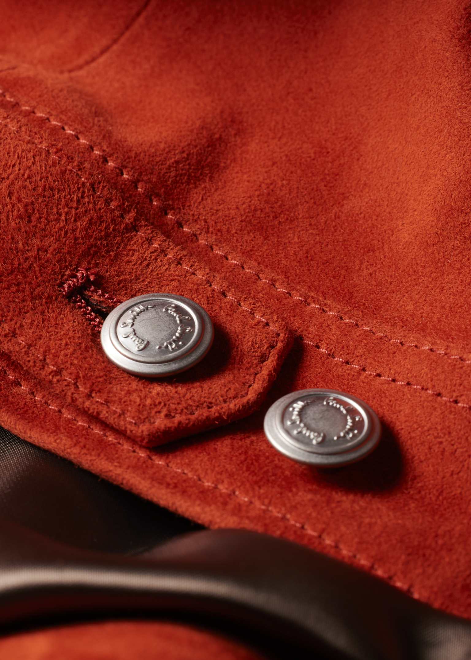 Men's Burnt Orange Suede Trucker Jacket