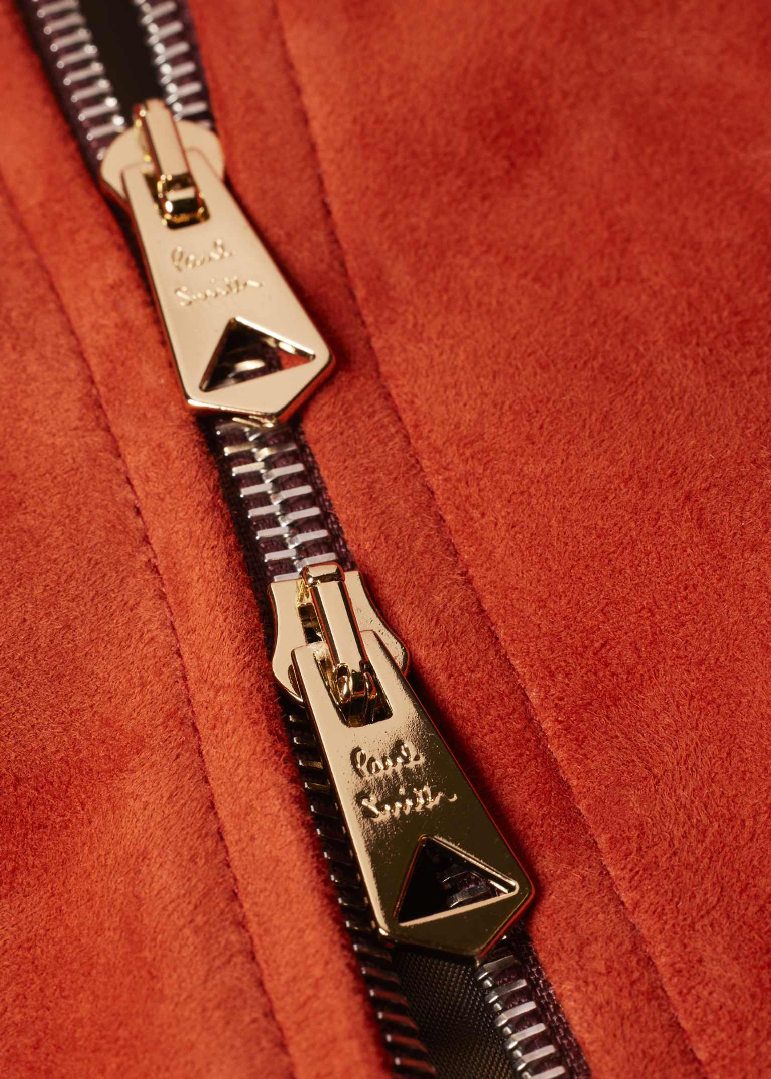 Men's Burnt Orange Suede Trucker Jacket