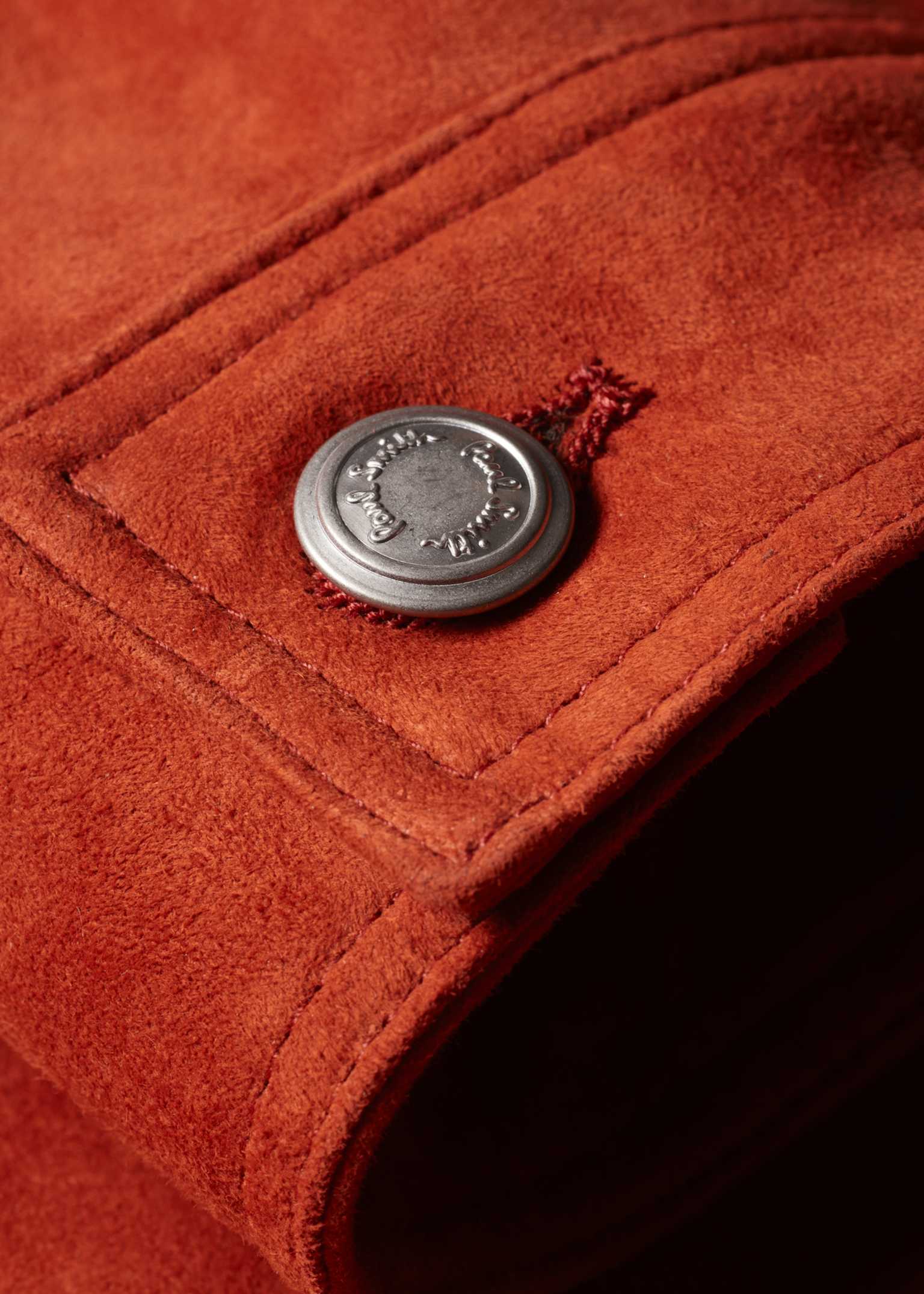 Men's Burnt Orange Suede Trucker Jacket