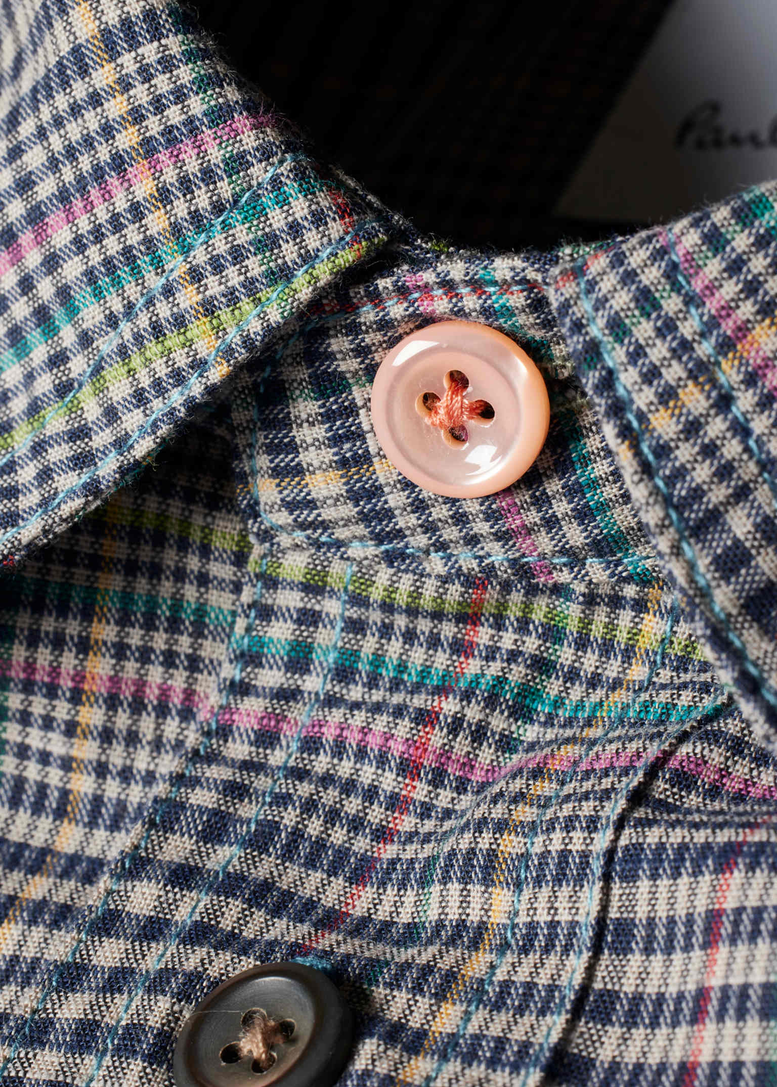 Men's Multicolour Check Cotton-Lyocell Shirt