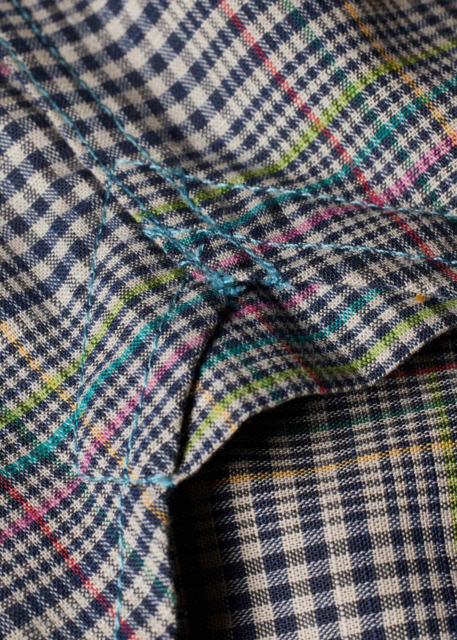 Men's Multicolour Check Cotton-Lyocell Shirt
