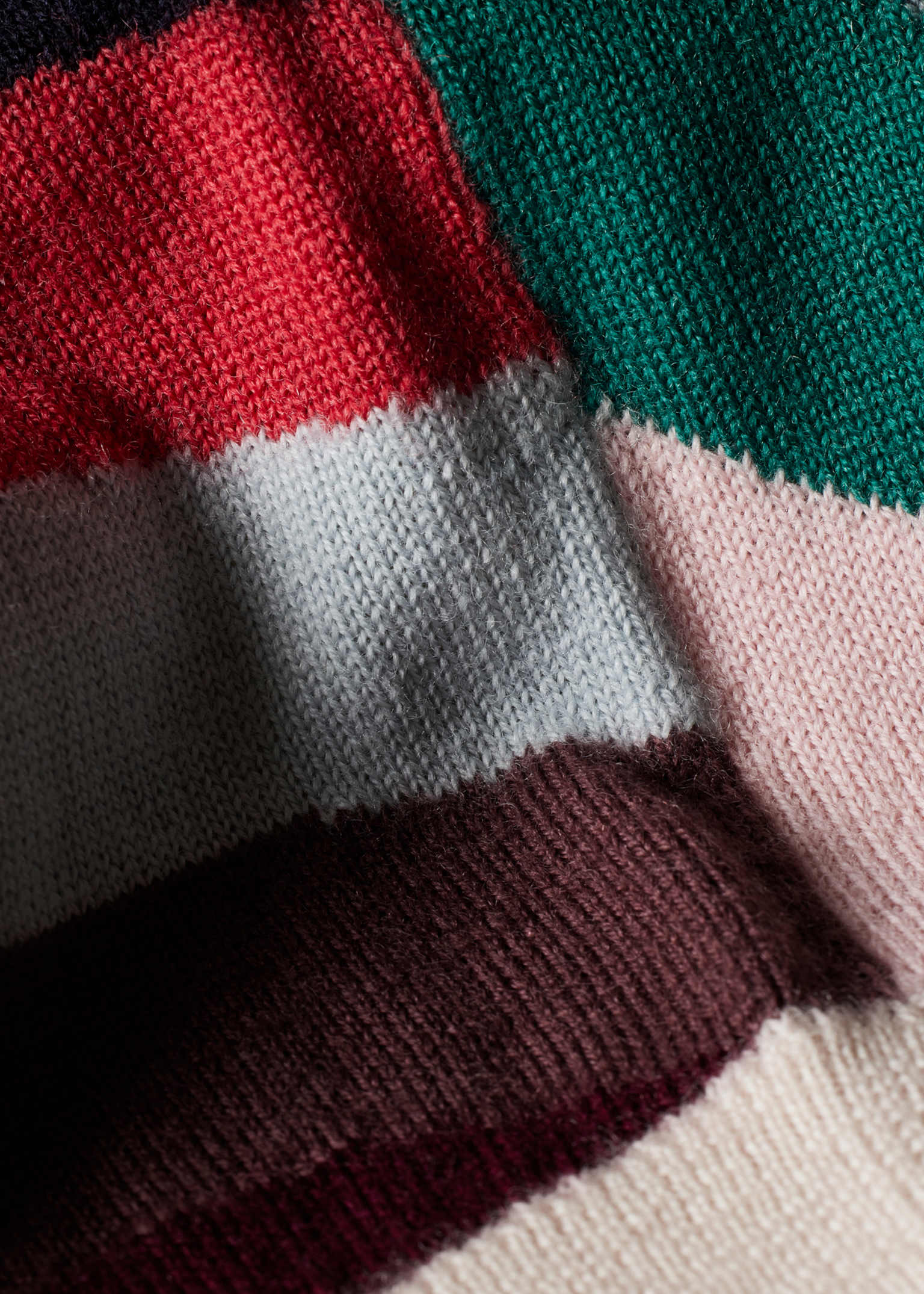 Women's Multicolour Merino Wool 'Swirl' Stripe Cardigan