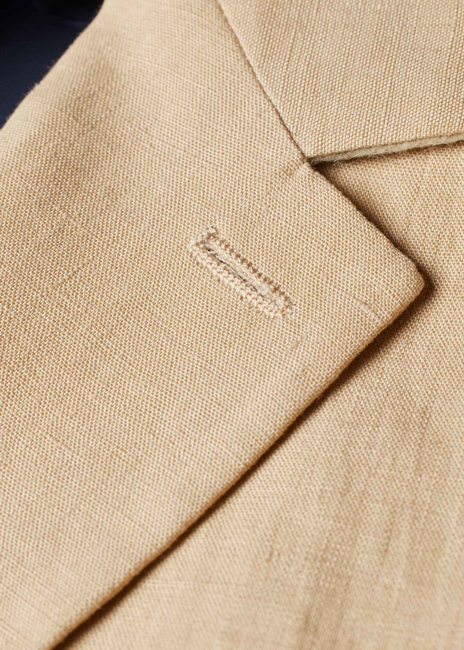 Men's Light Tan Linen Buggy-Lined Blazer