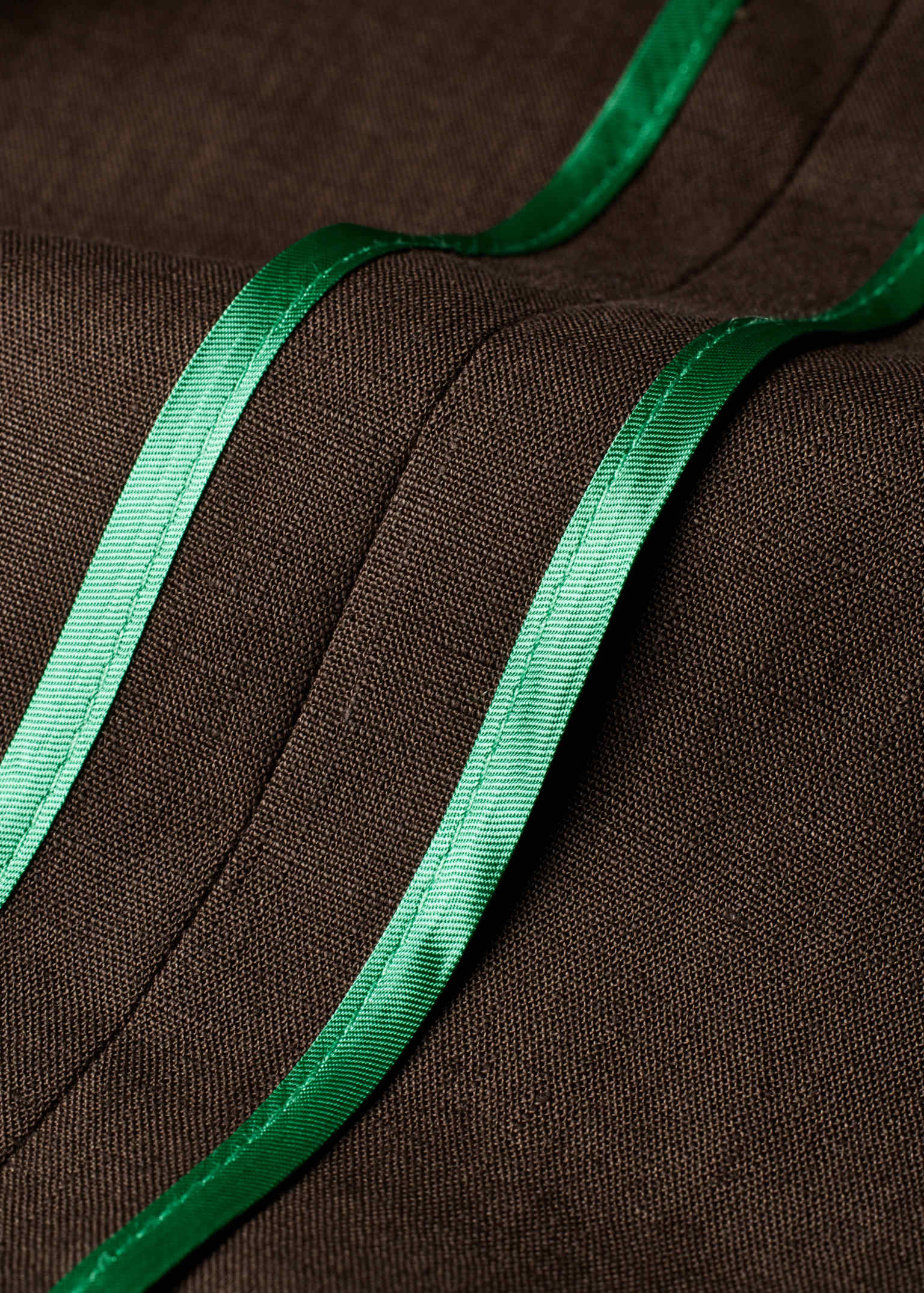 Men's Dark Brown Linen Buggy-Lined Suit