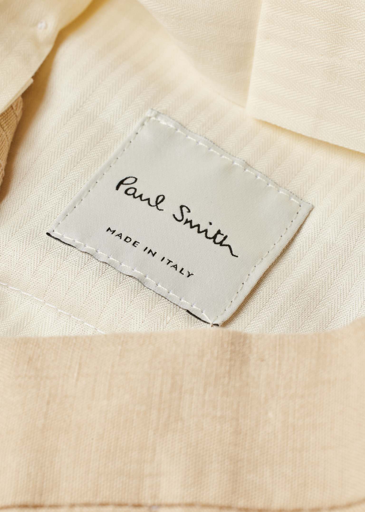 Men's Light Tan Linen Buggy-Lined Suit