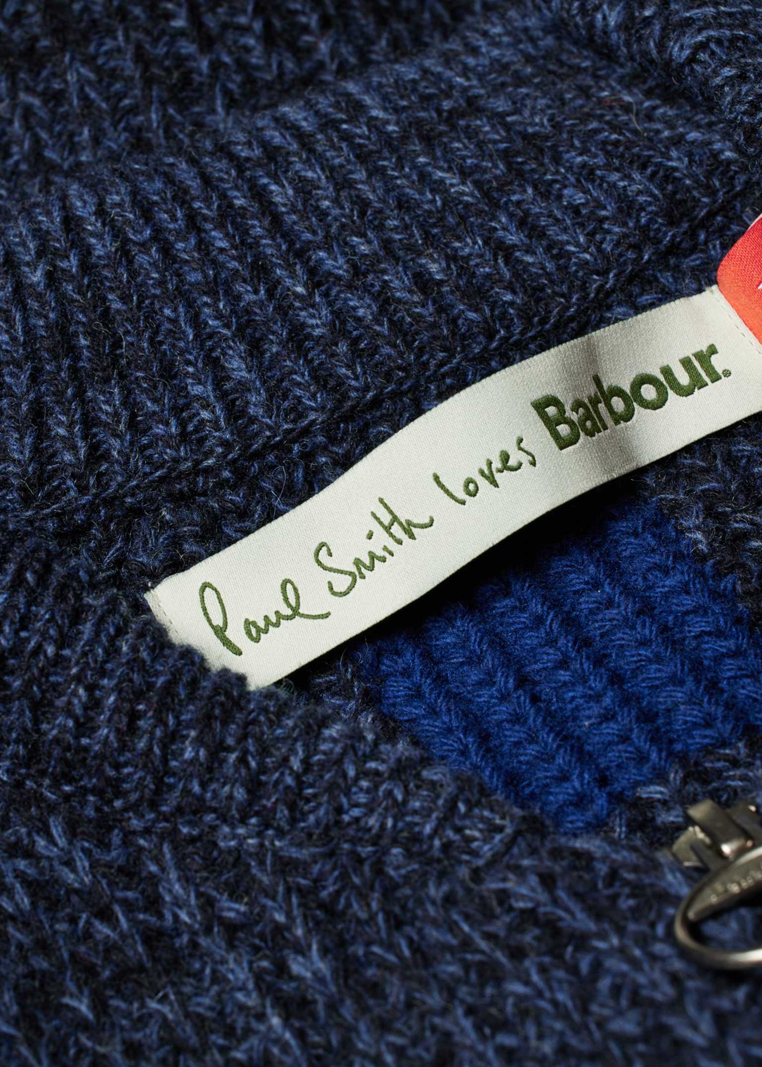 Paul Smith loves Barbour - Navy Knitted Bomber Cardigan