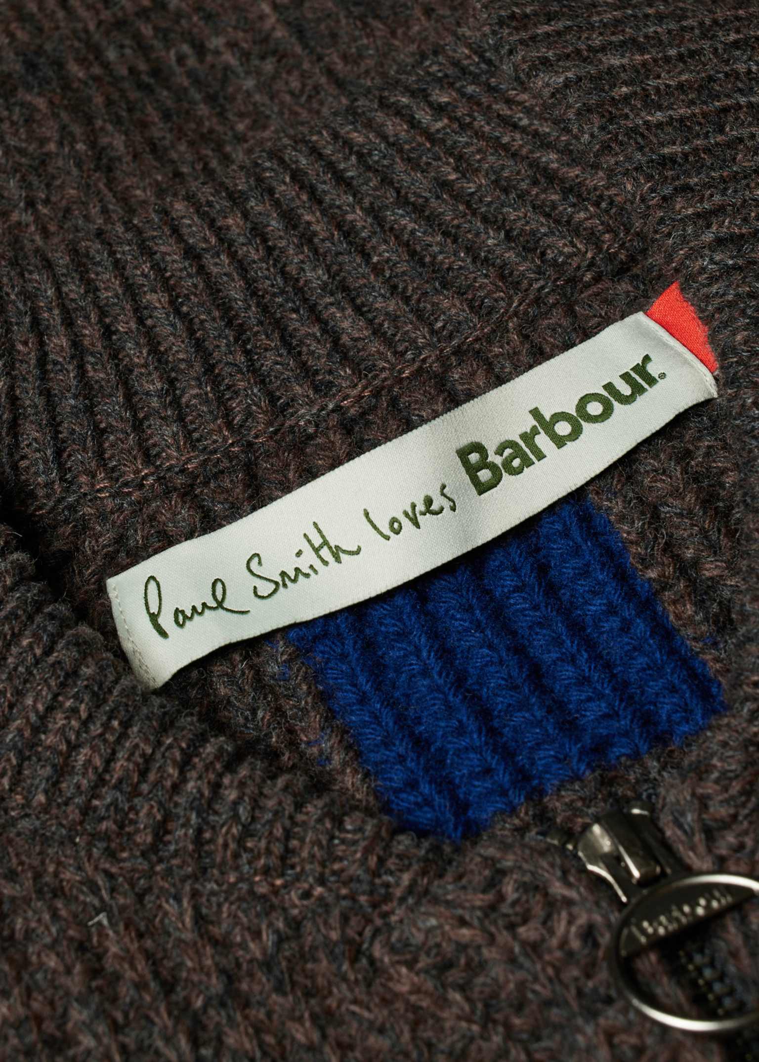 Paul Smith loves Barbour - Rustic Knitted Bomber Cardigan