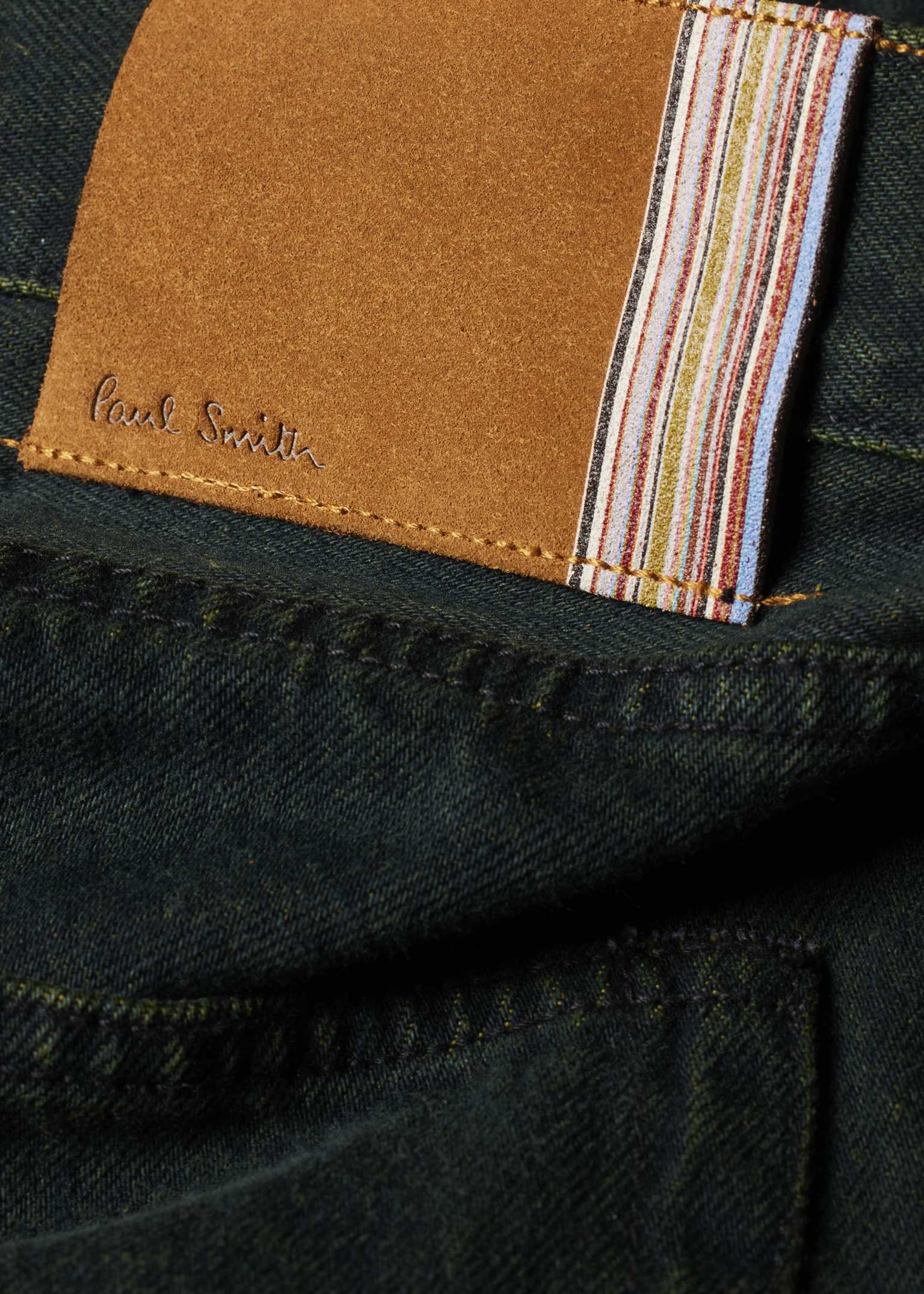 Men's Dark Green Overdyed Jeans