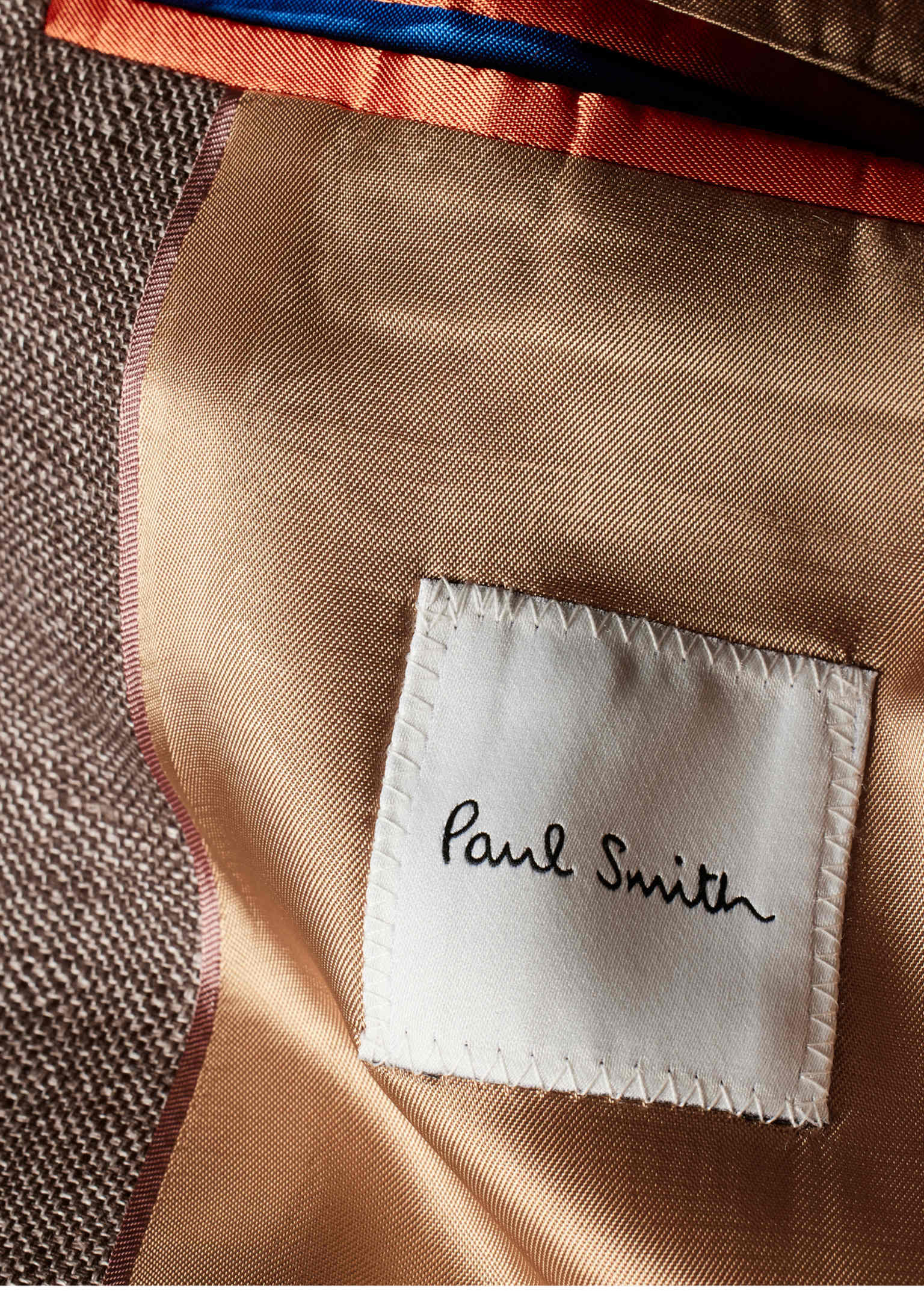 Men's Brown Linen-Wool Buggy-Lined Blazer