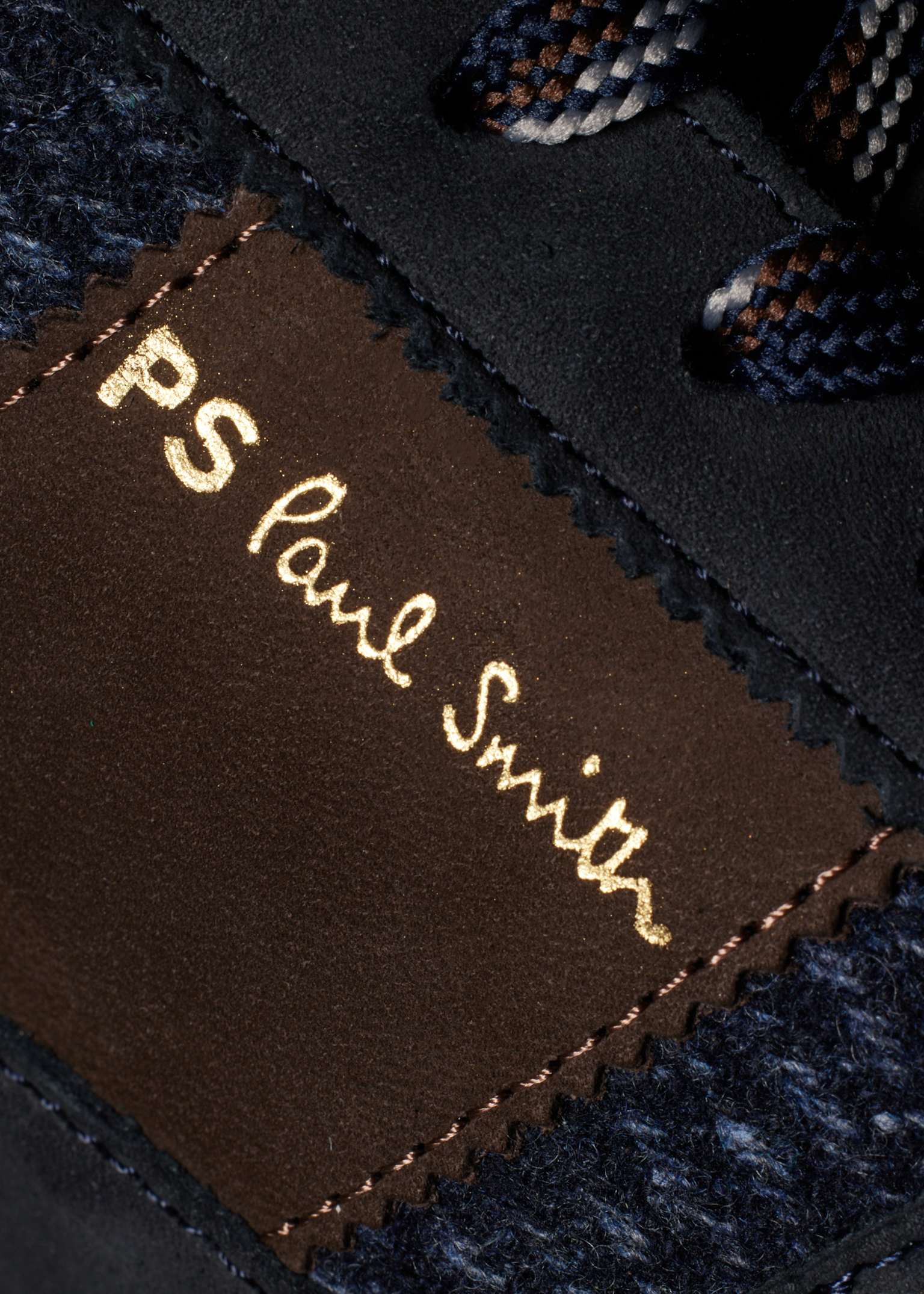 Men's Navy Tweed 'Rye' Trainers