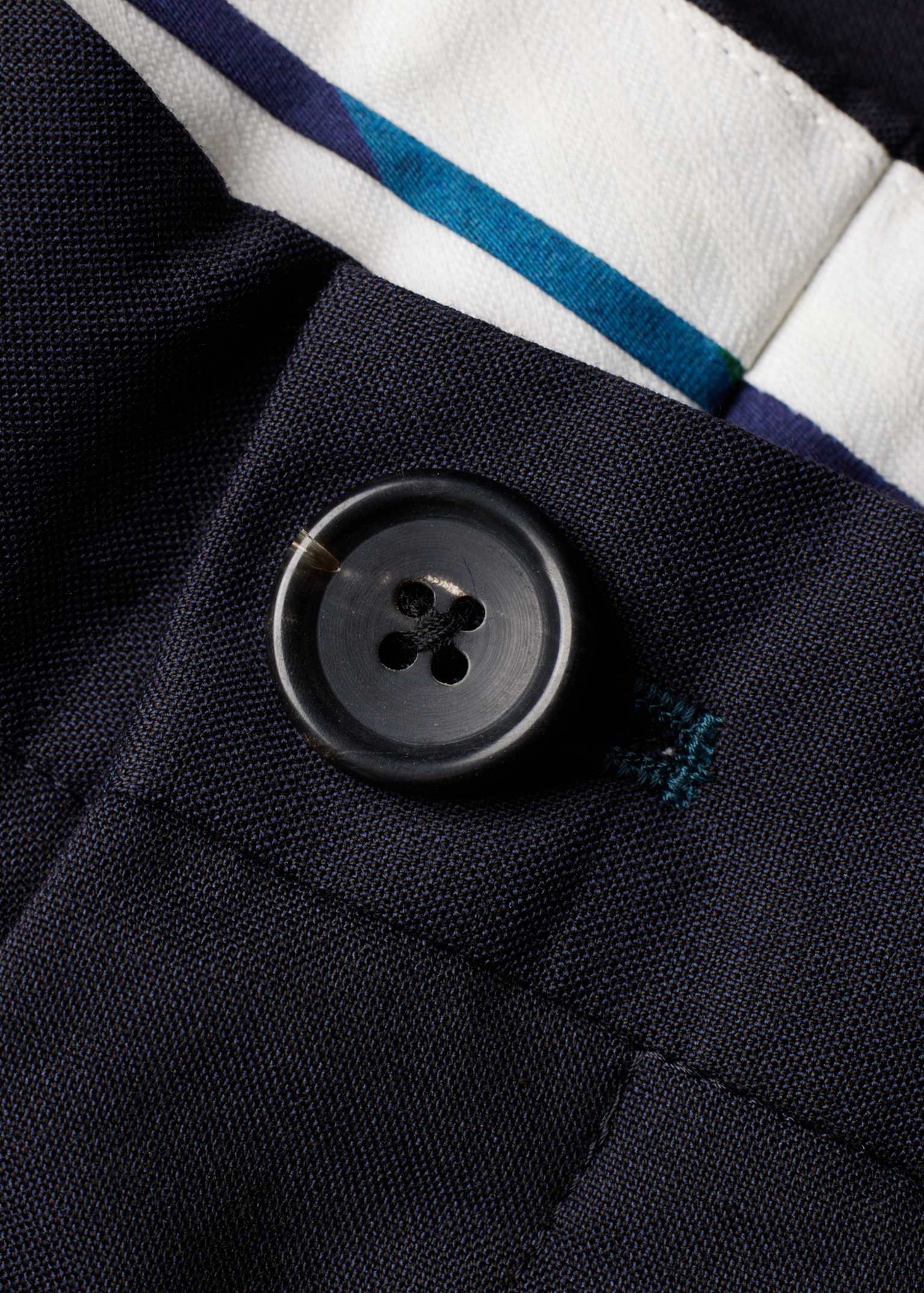 Men's Navy Wool and Cotton-Blend Buggy-Lined Suit