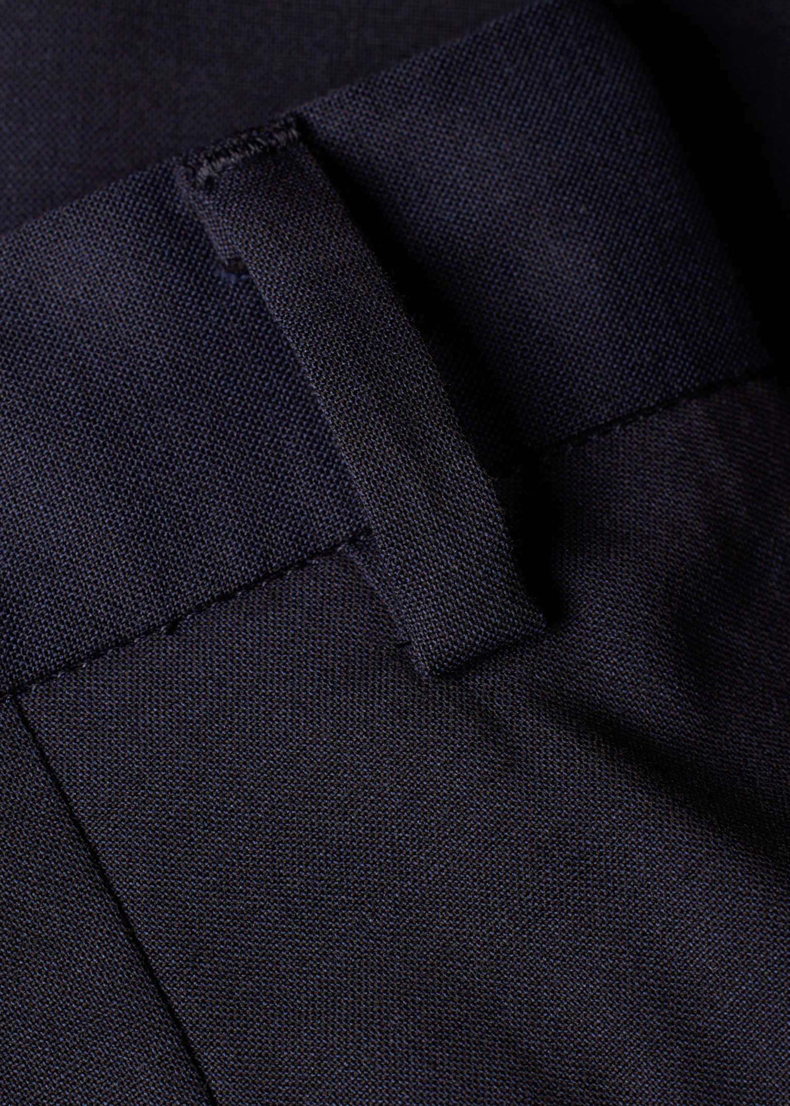 Men's Navy Mid-Fit Wool-Cotton Blend Chinos